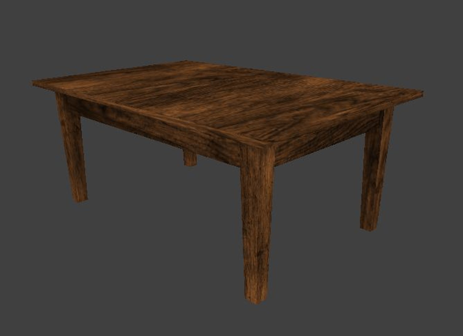 Wooden Table 3D Model - TurboSquid 1342628
