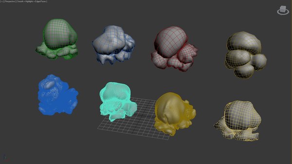 popcorn kernels 3d model