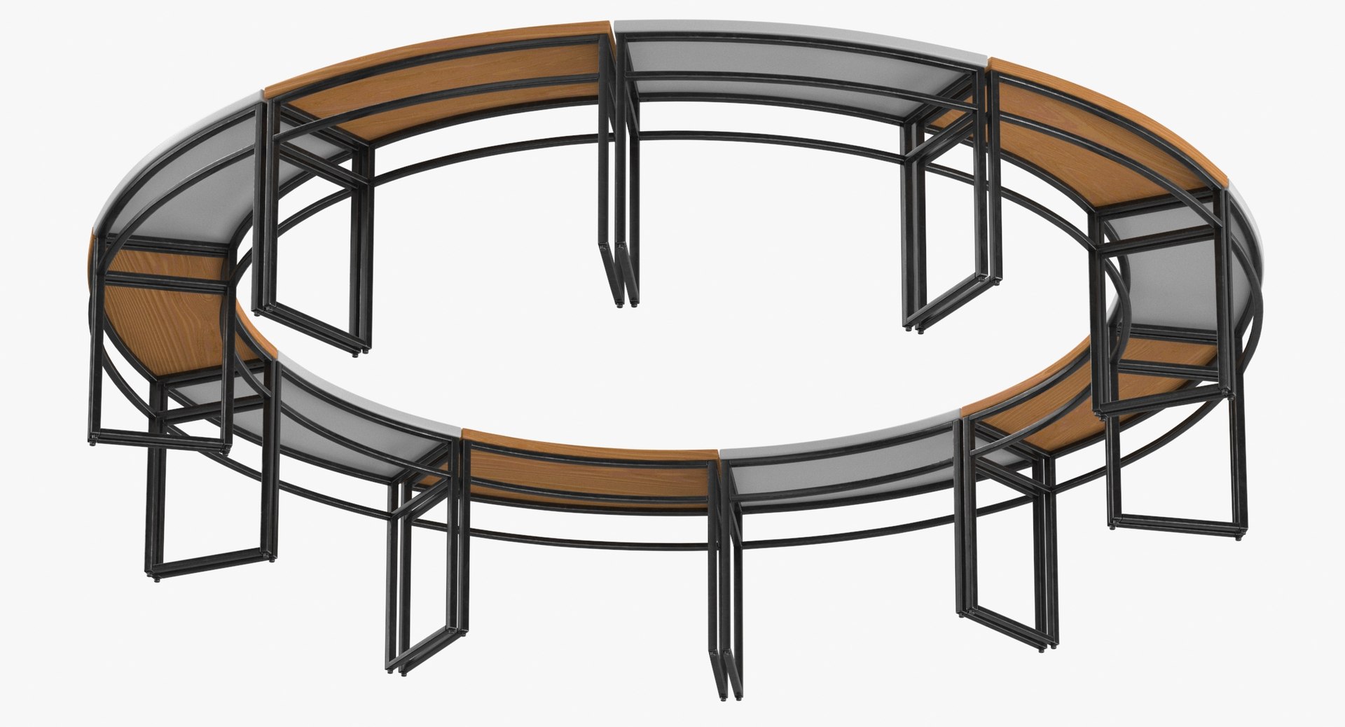 Display Round Table Set Type 02 Single Double Triple Tier Full and Half ...