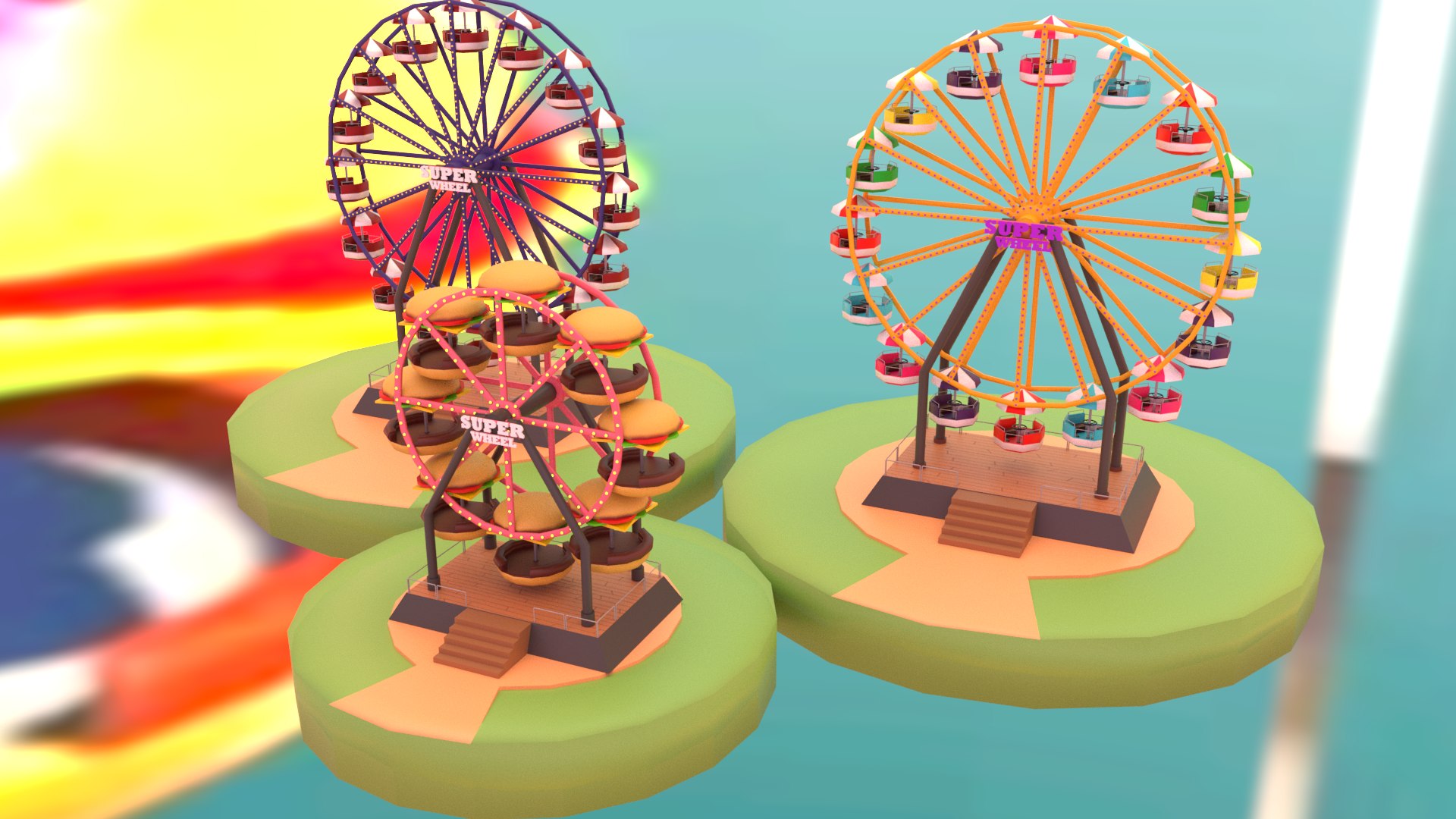 3D Ferris Wheels Pack - TurboSquid 2025272
