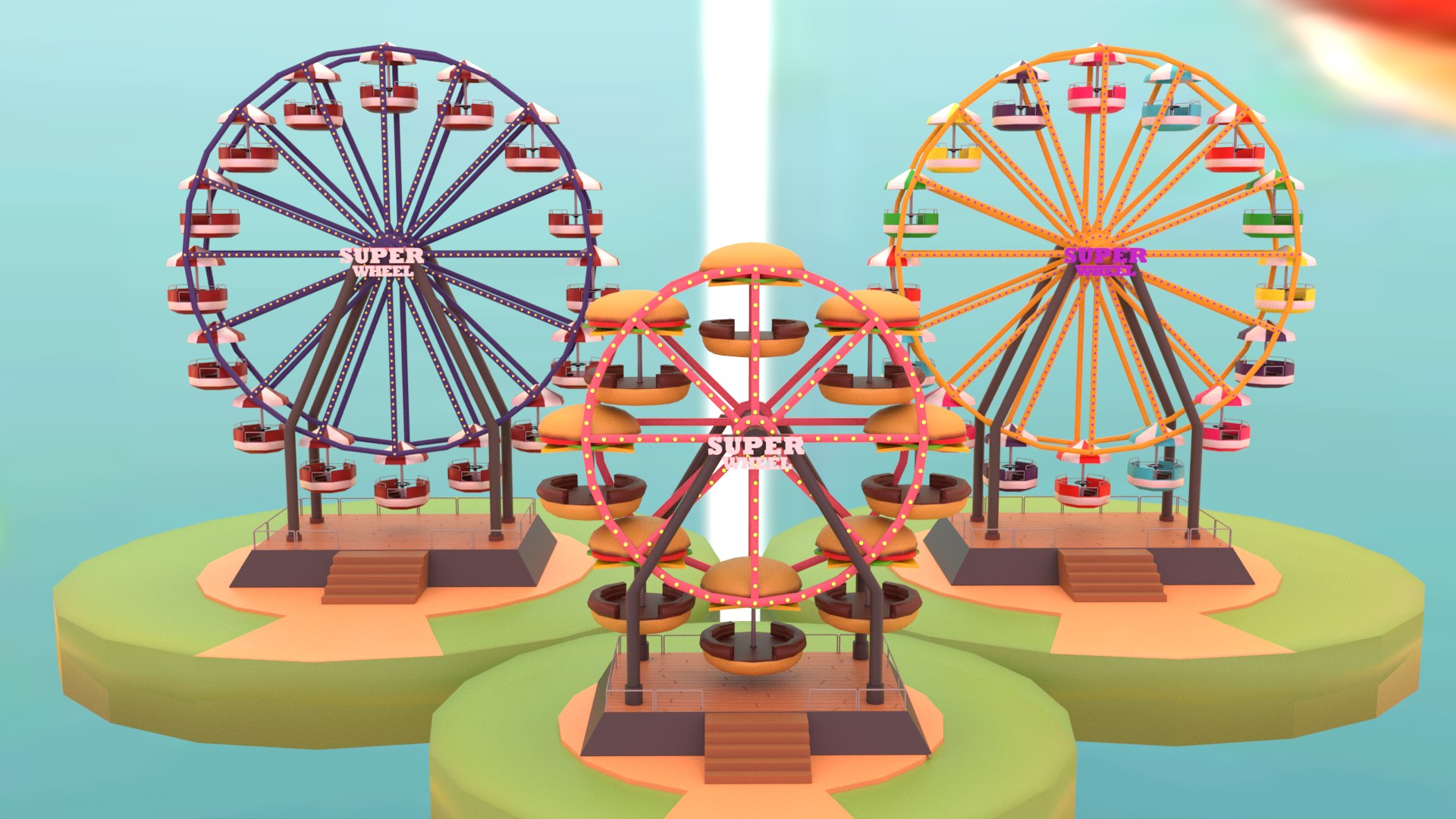 3D Ferris Wheels Pack - TurboSquid 2025272