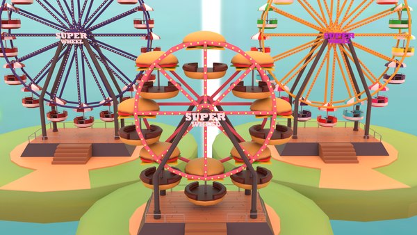 modelo 3d Ferris Wheels Pack - TurboSquid 2025272