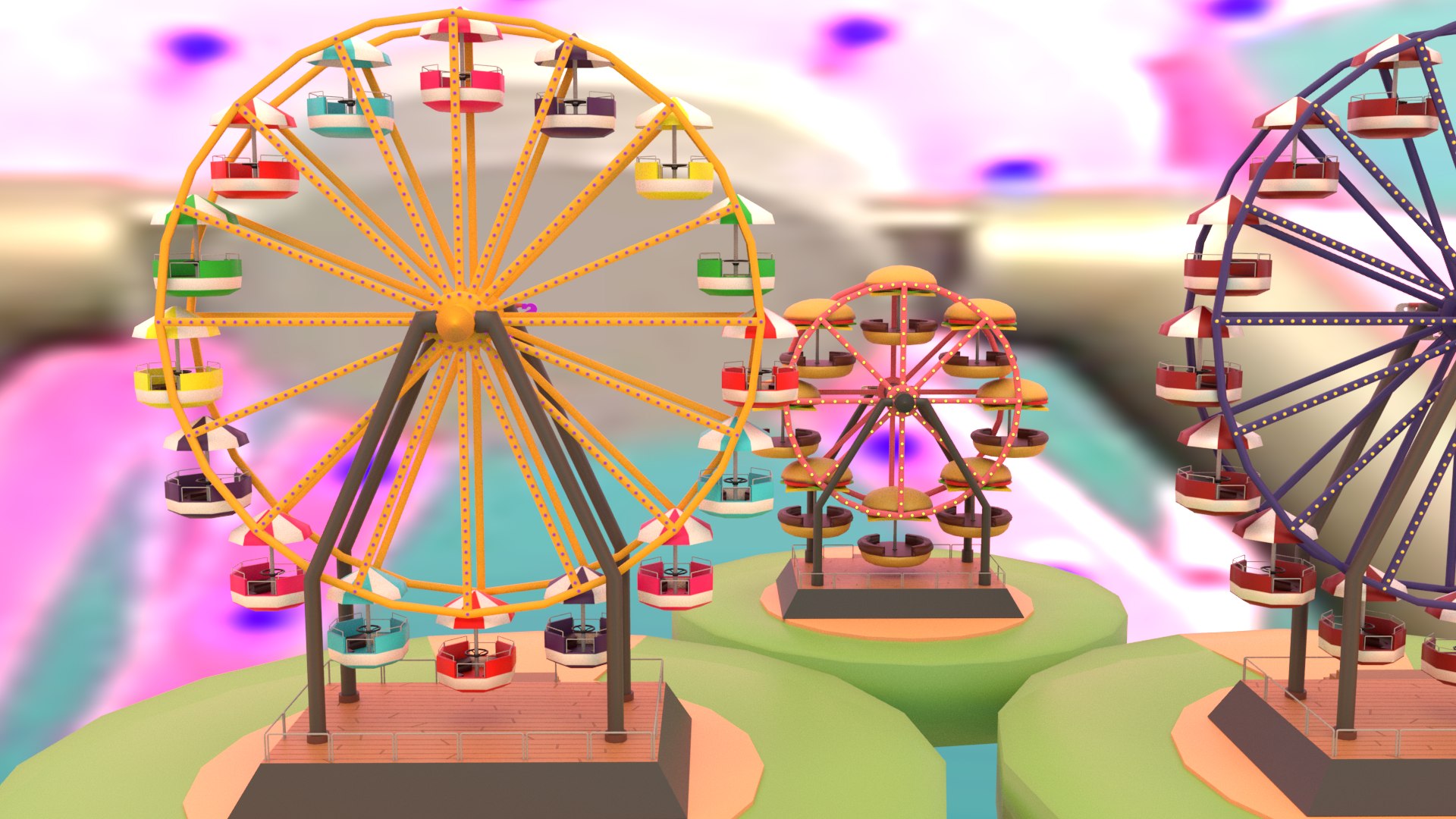 3D Ferris Wheels Pack - TurboSquid 2025272