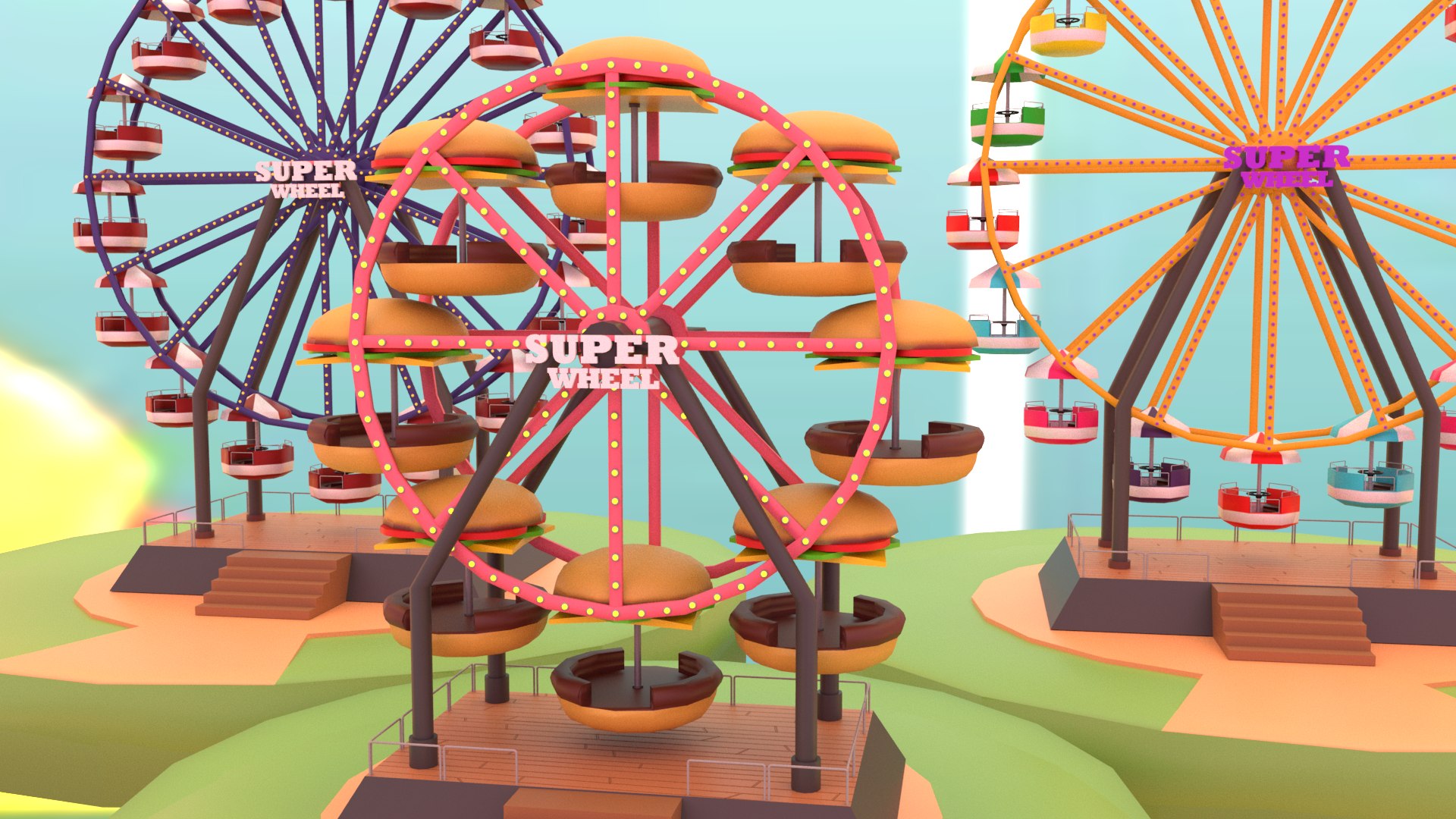 3D Ferris Wheels Pack - TurboSquid 2025272