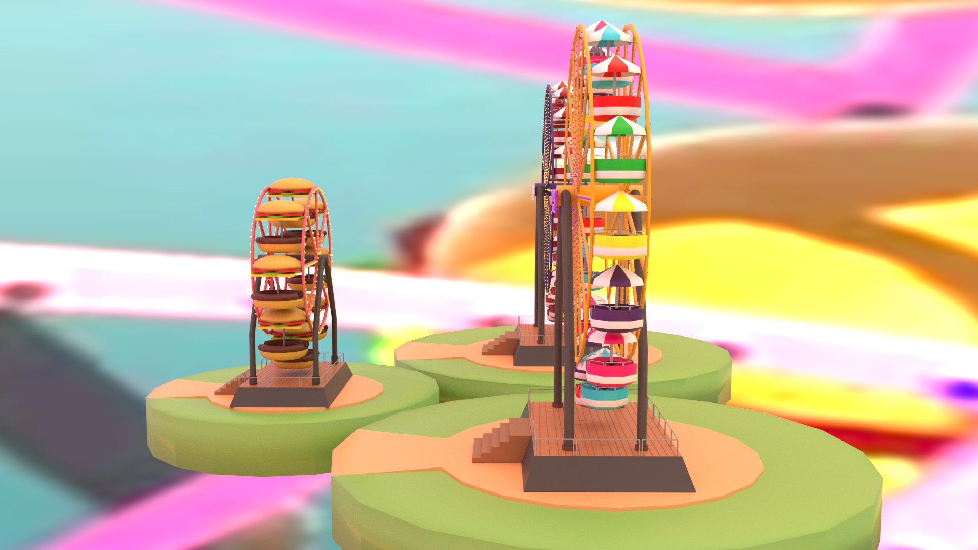 3D Ferris Wheels Pack - TurboSquid 2025272