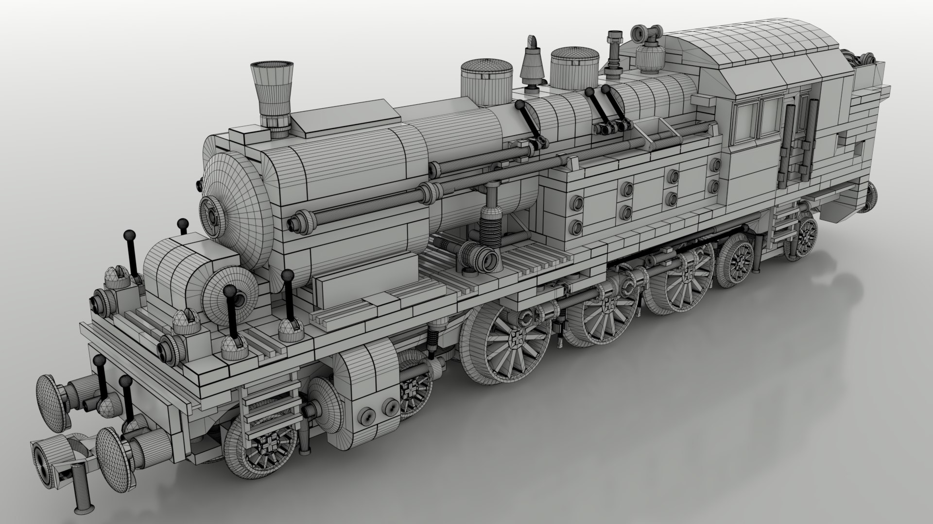 3D Lego Steam Engine - TurboSquid 1672248