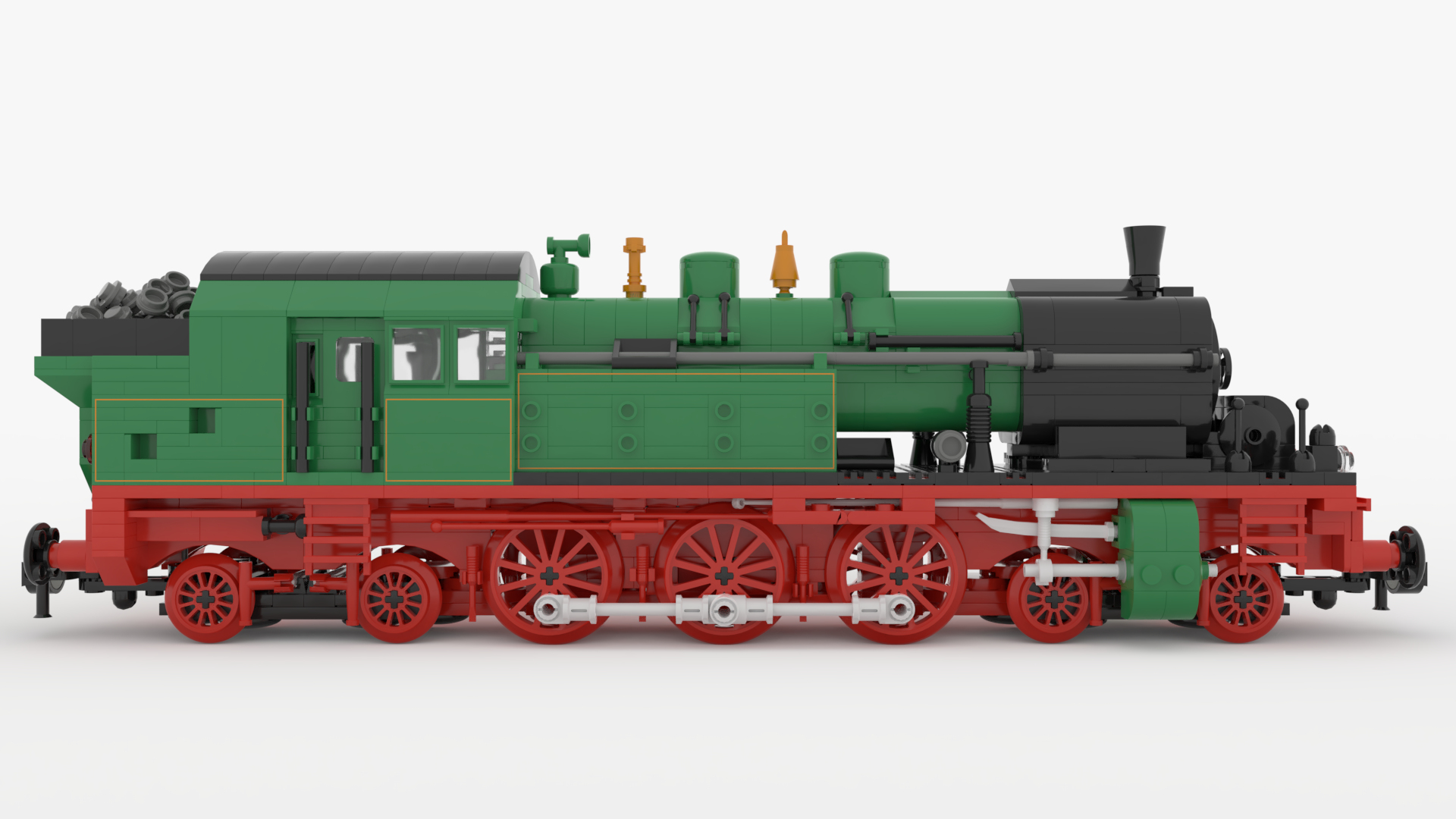 Lego Dampflok - Württemberg Klasse C T18 3D-Modell - TurboSquid 1672248