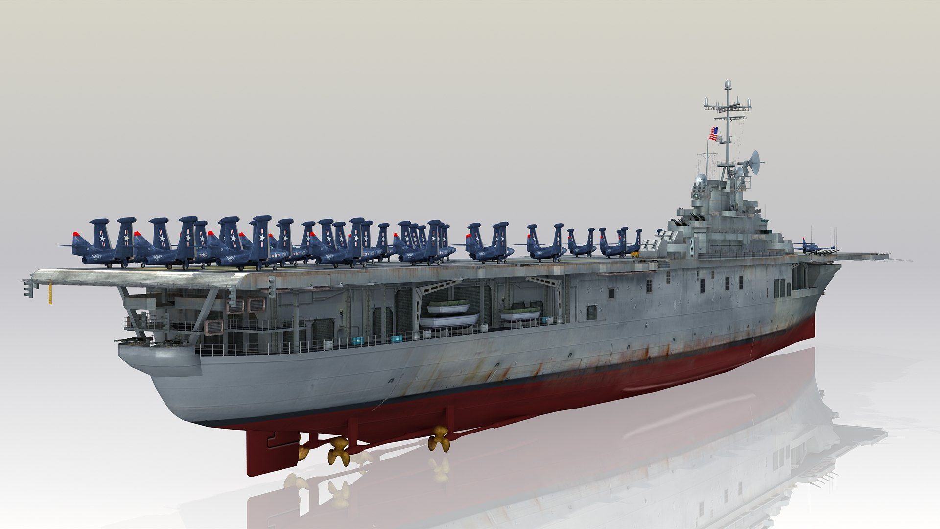 USS Boxer CV-21 3D model - TurboSquid 2076907