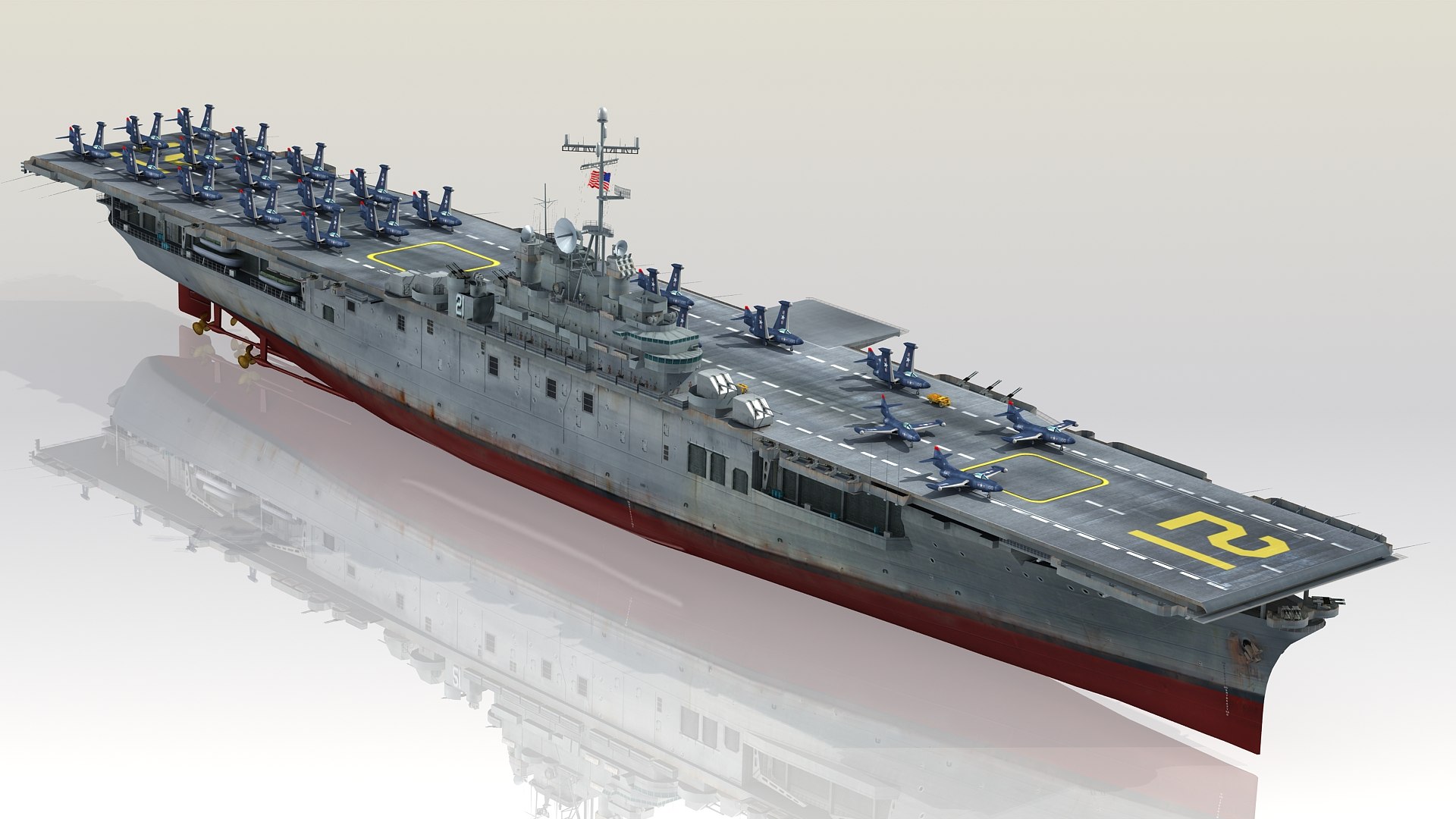 USS Boxer CV-21 3D Model - TurboSquid 2076907