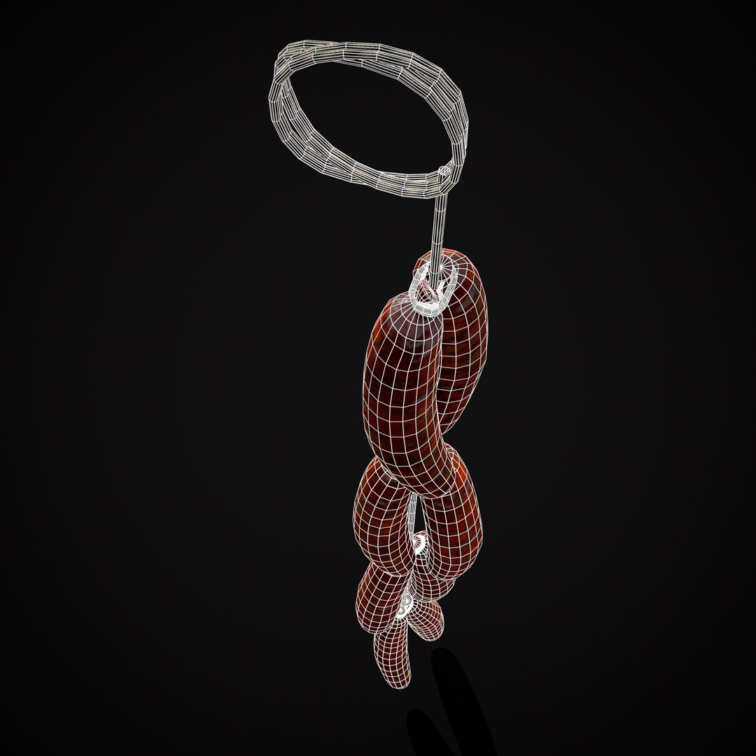 Hanging Touristenwurst Sausages 3D Model - TurboSquid 2240626