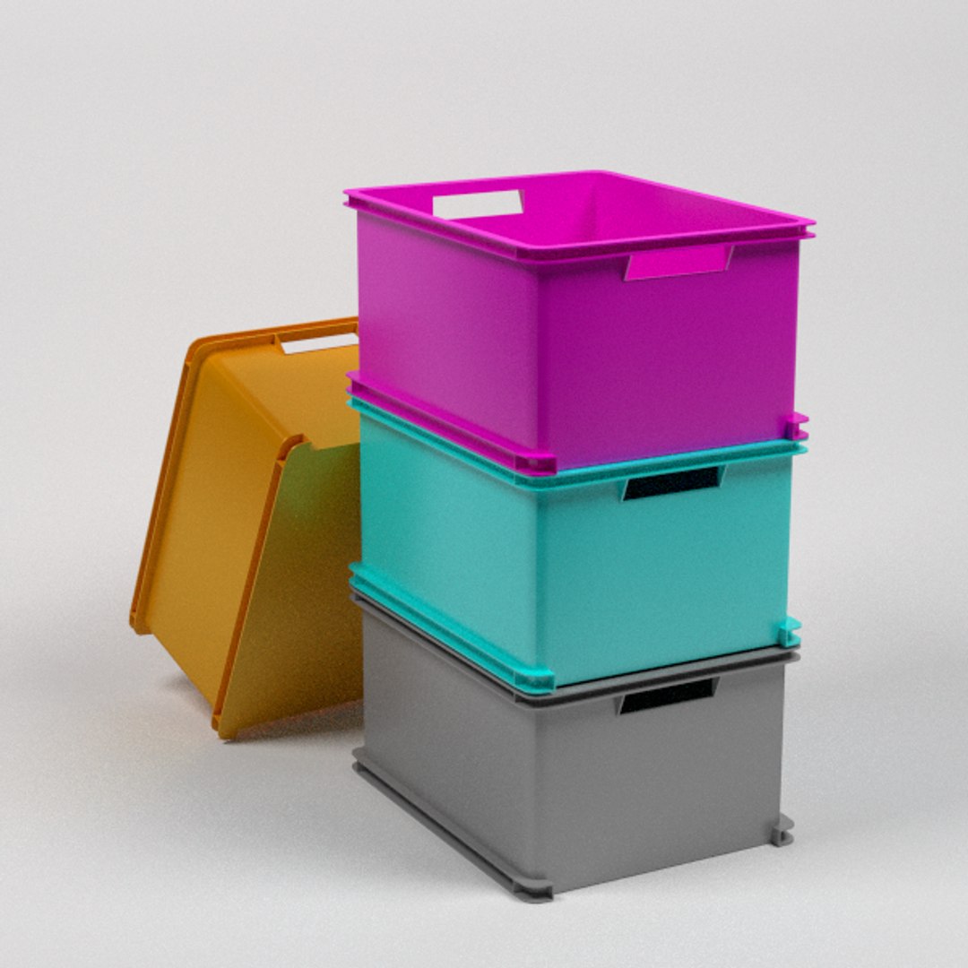 3d Stackable Plastic Storage Containers