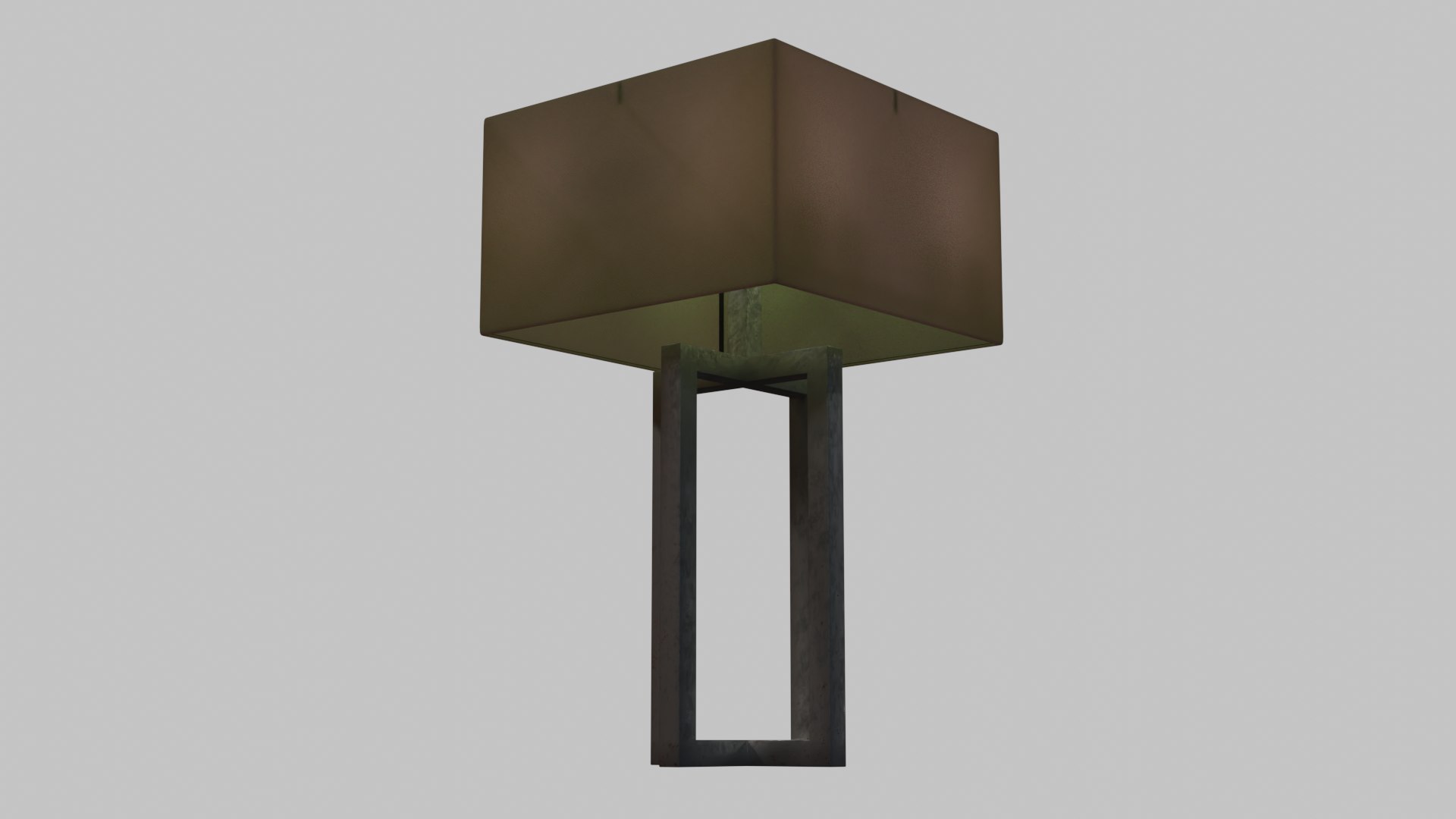 3D Modern Metallic Square Table Lamp model - TurboSquid 2011143