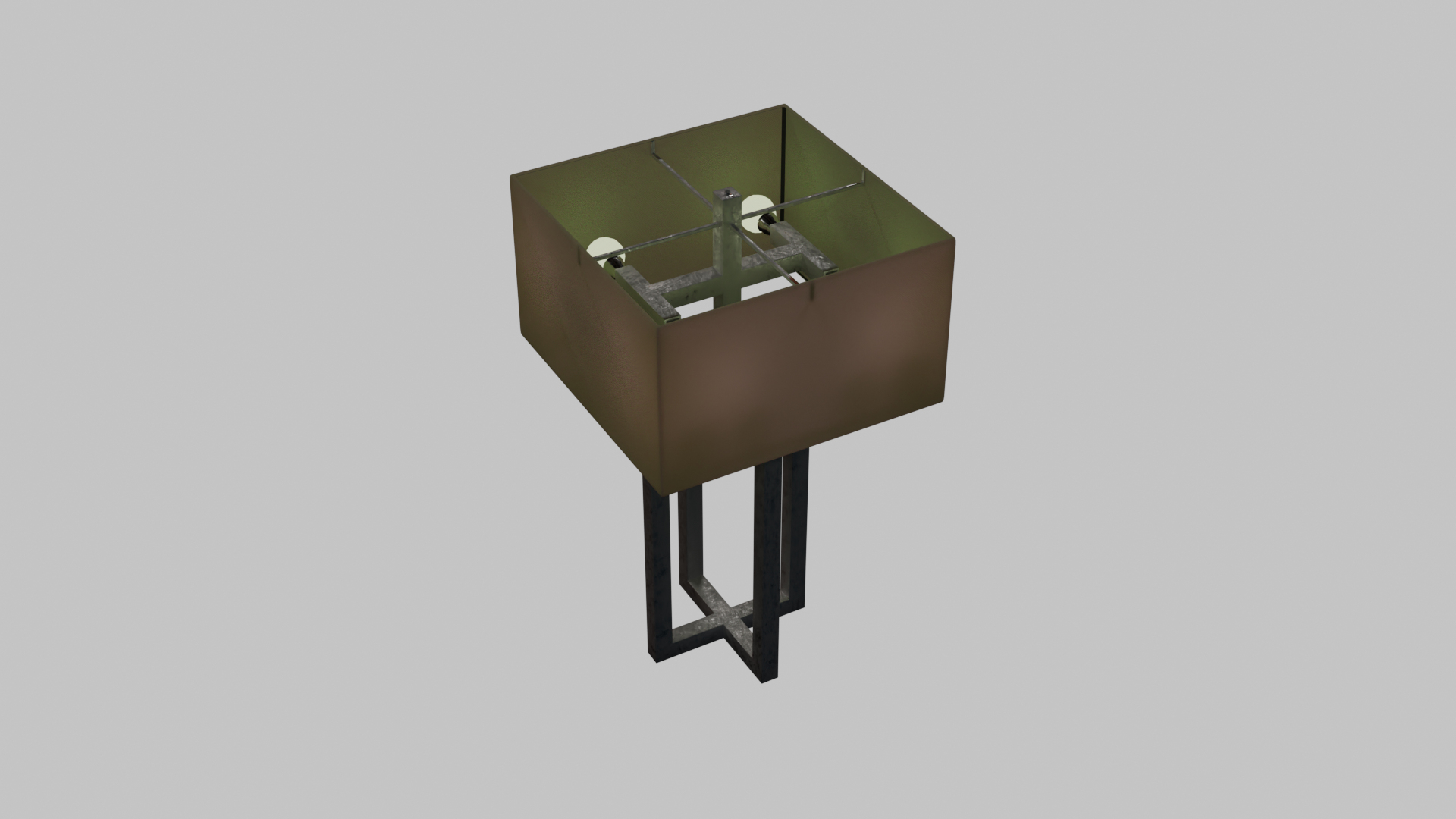 3D Modern Metallic Square Table Lamp model - TurboSquid 2011143