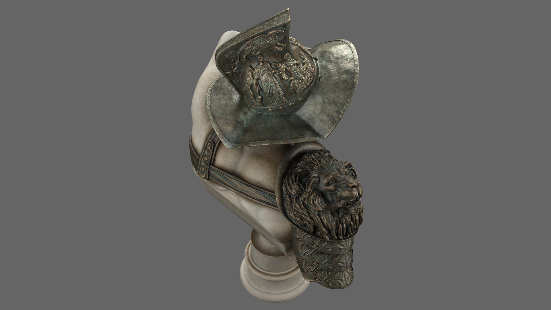 Gladiator Bust 3D Model - TurboSquid 1993003