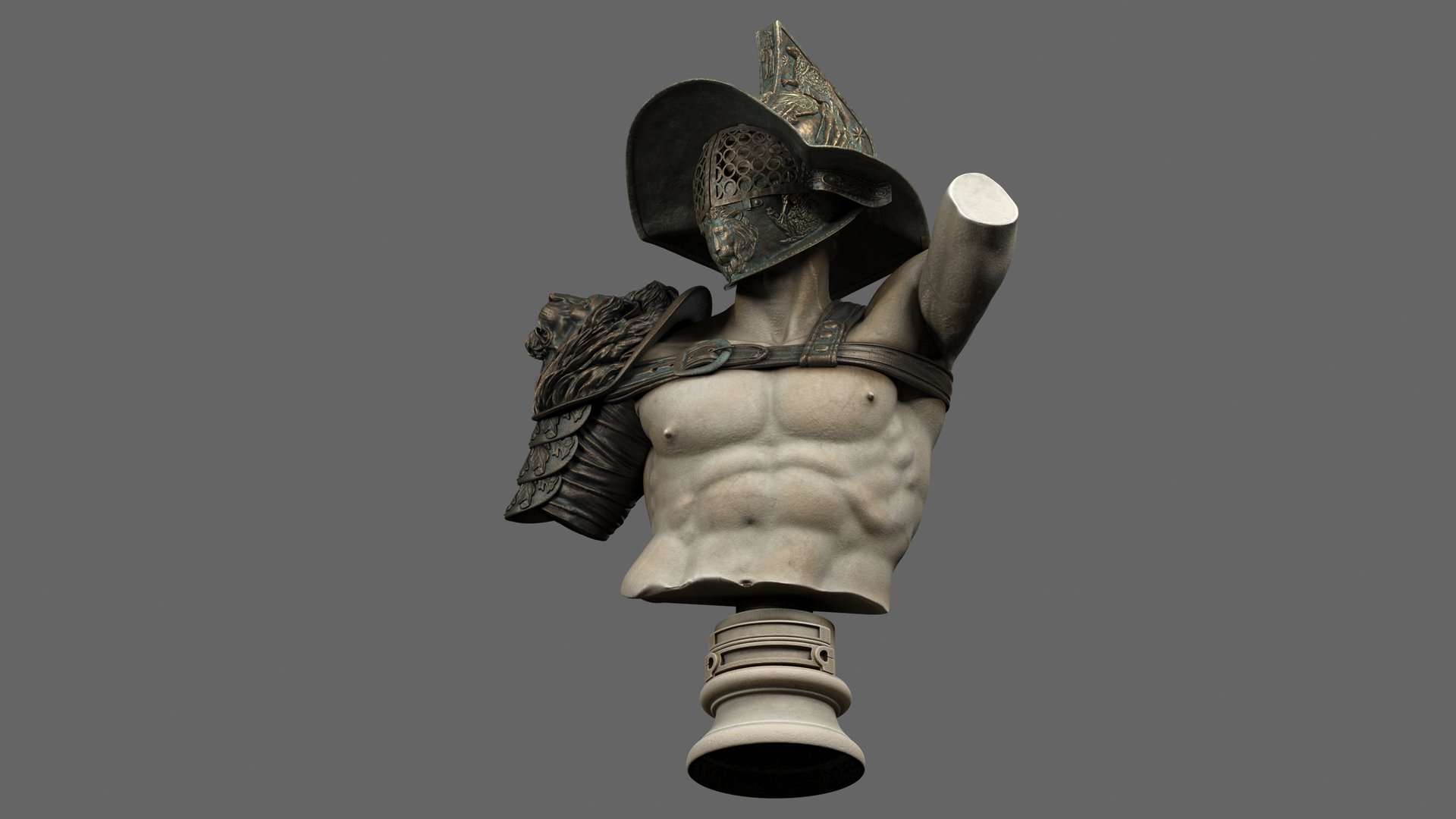 Gladiator Bust 3D model - TurboSquid 1993003