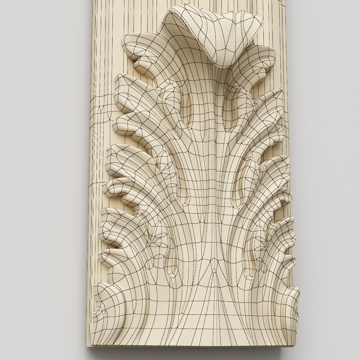 al decoration ornamental interior wall 3d model