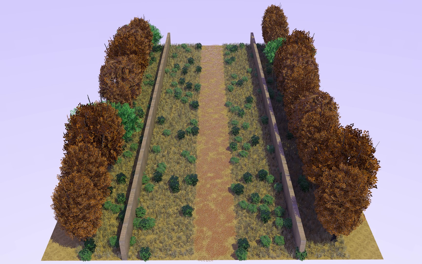 3dsmax Autumn Country Path