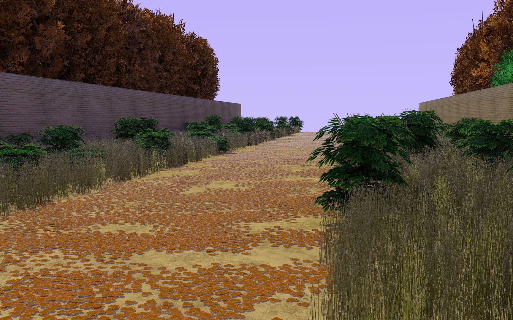 3dsmax Autumn Country Path