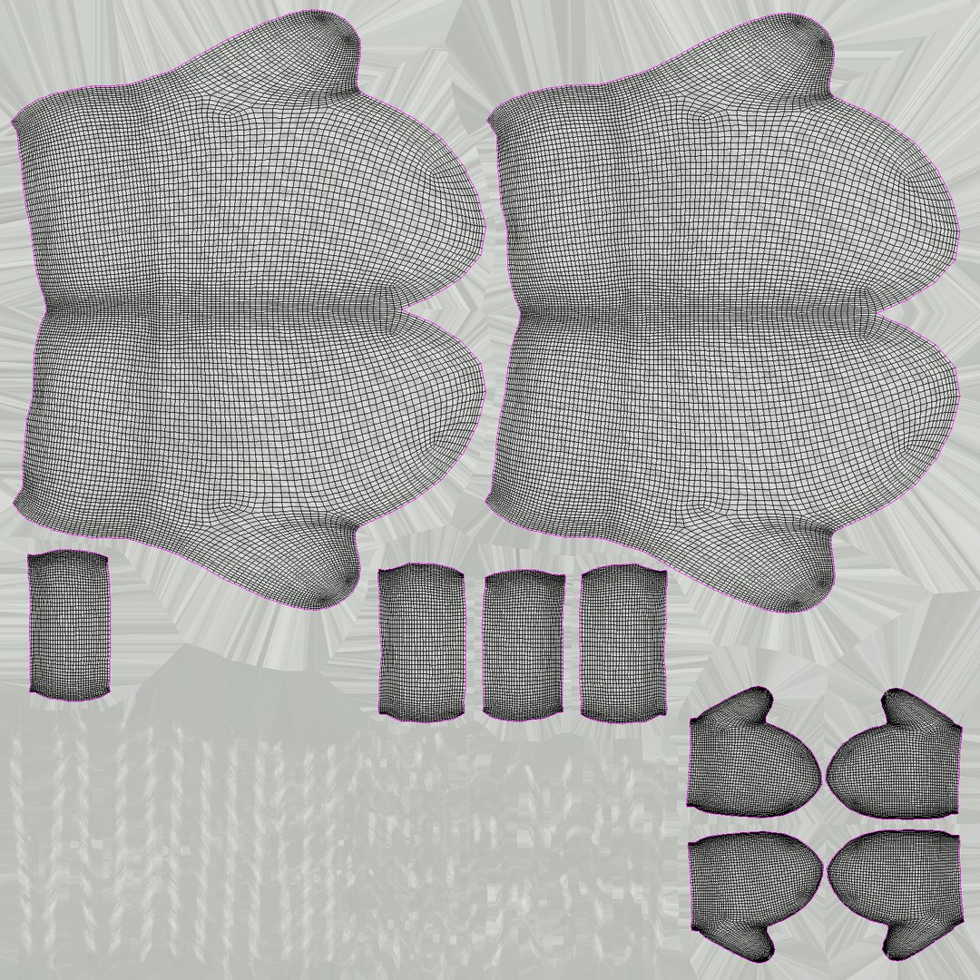 3d model newborn mittens 01 white