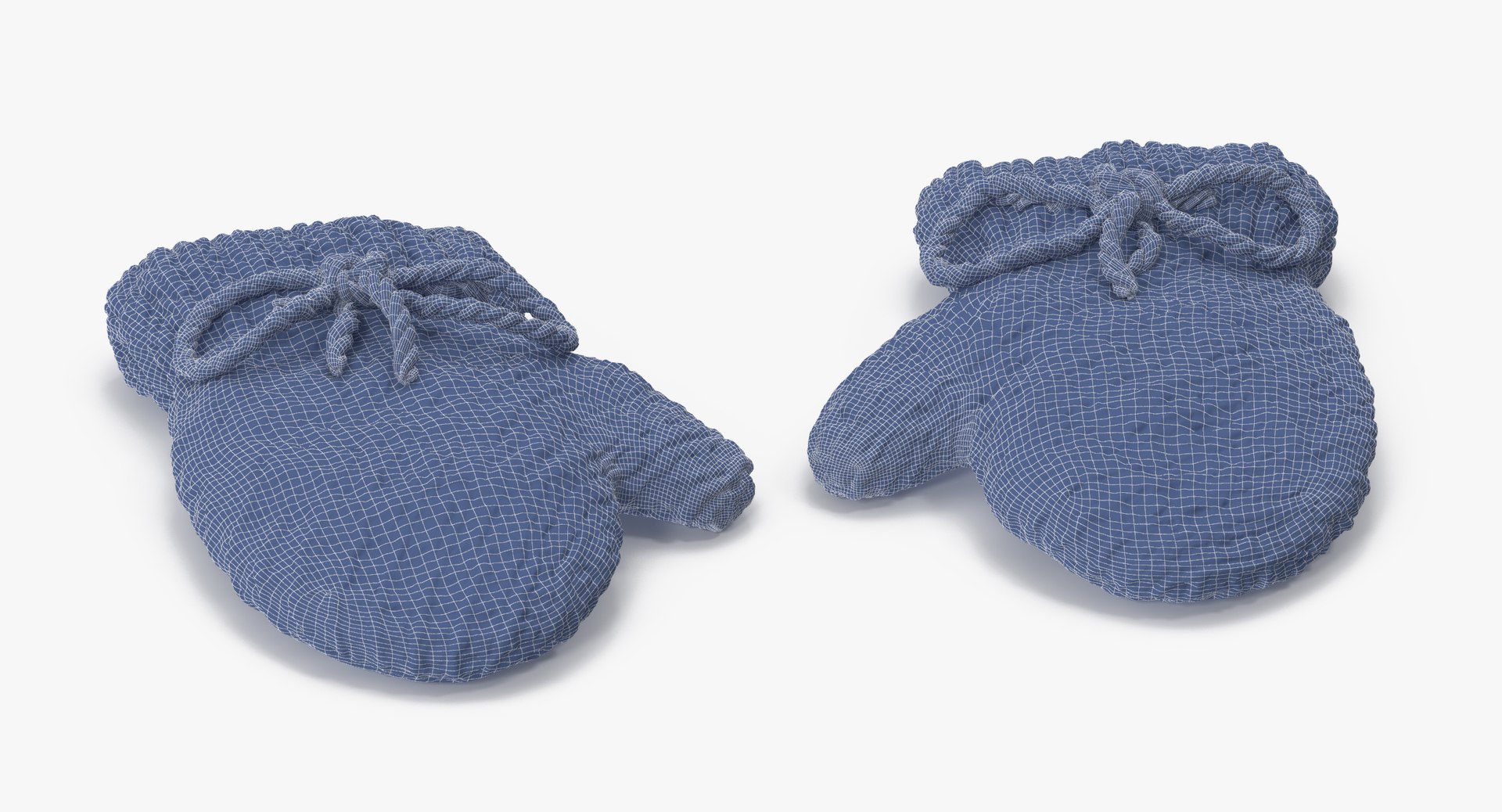 3d model newborn mittens 01 white