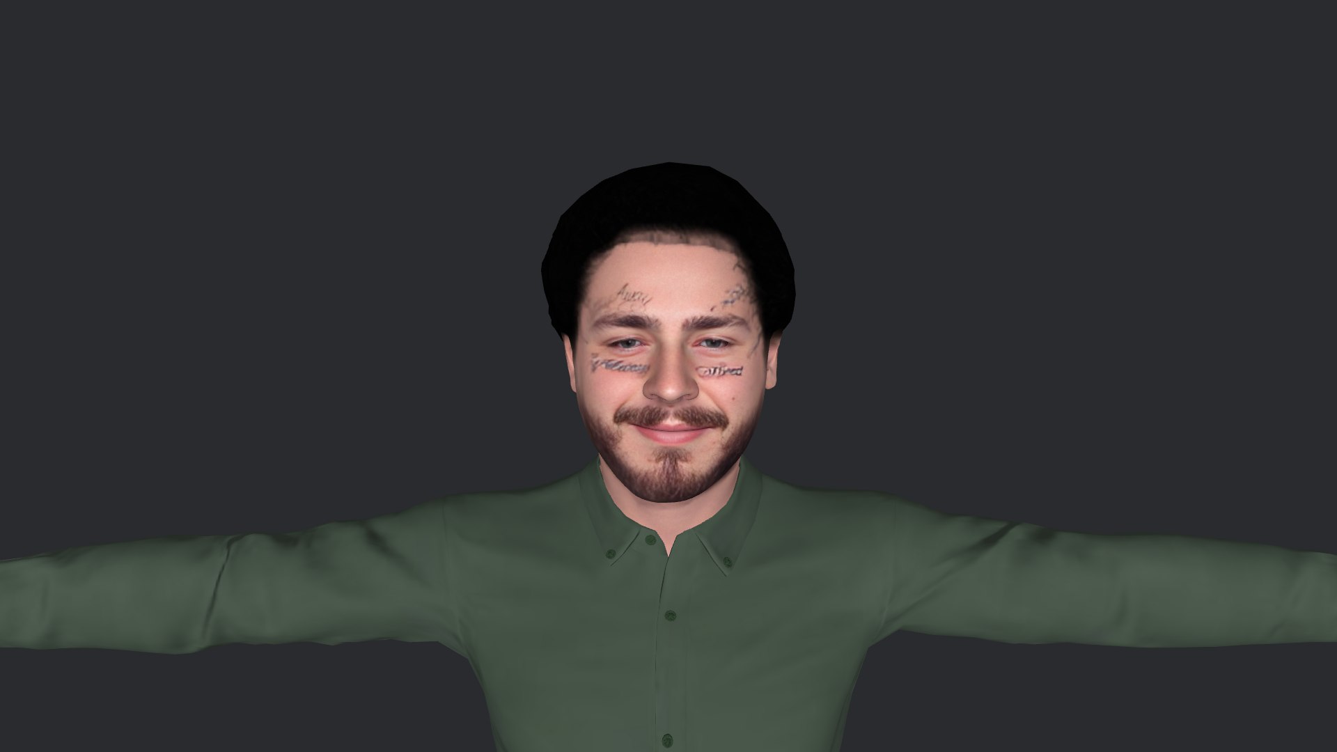 Post Malone Hyper Realistic Full Body Fully Rigged 3D Character Model ...