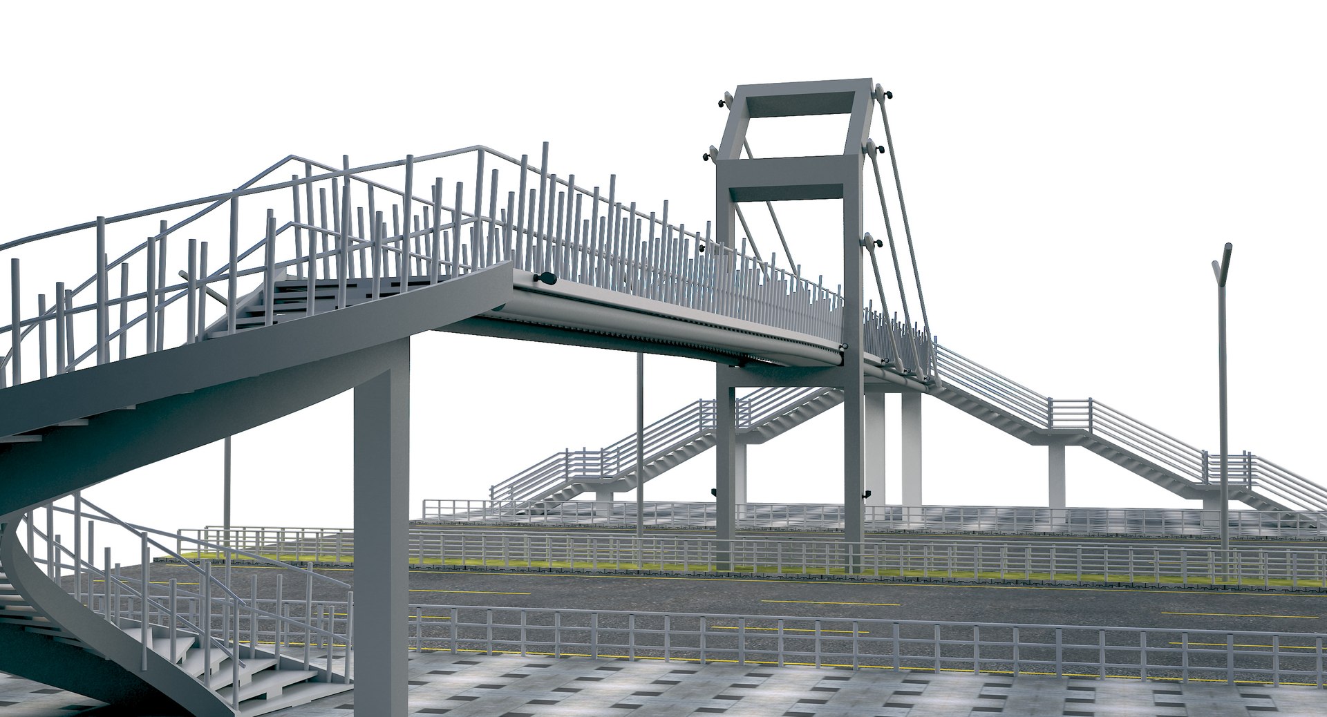 3D Pedestrian Bridge Model - TurboSquid 1478503