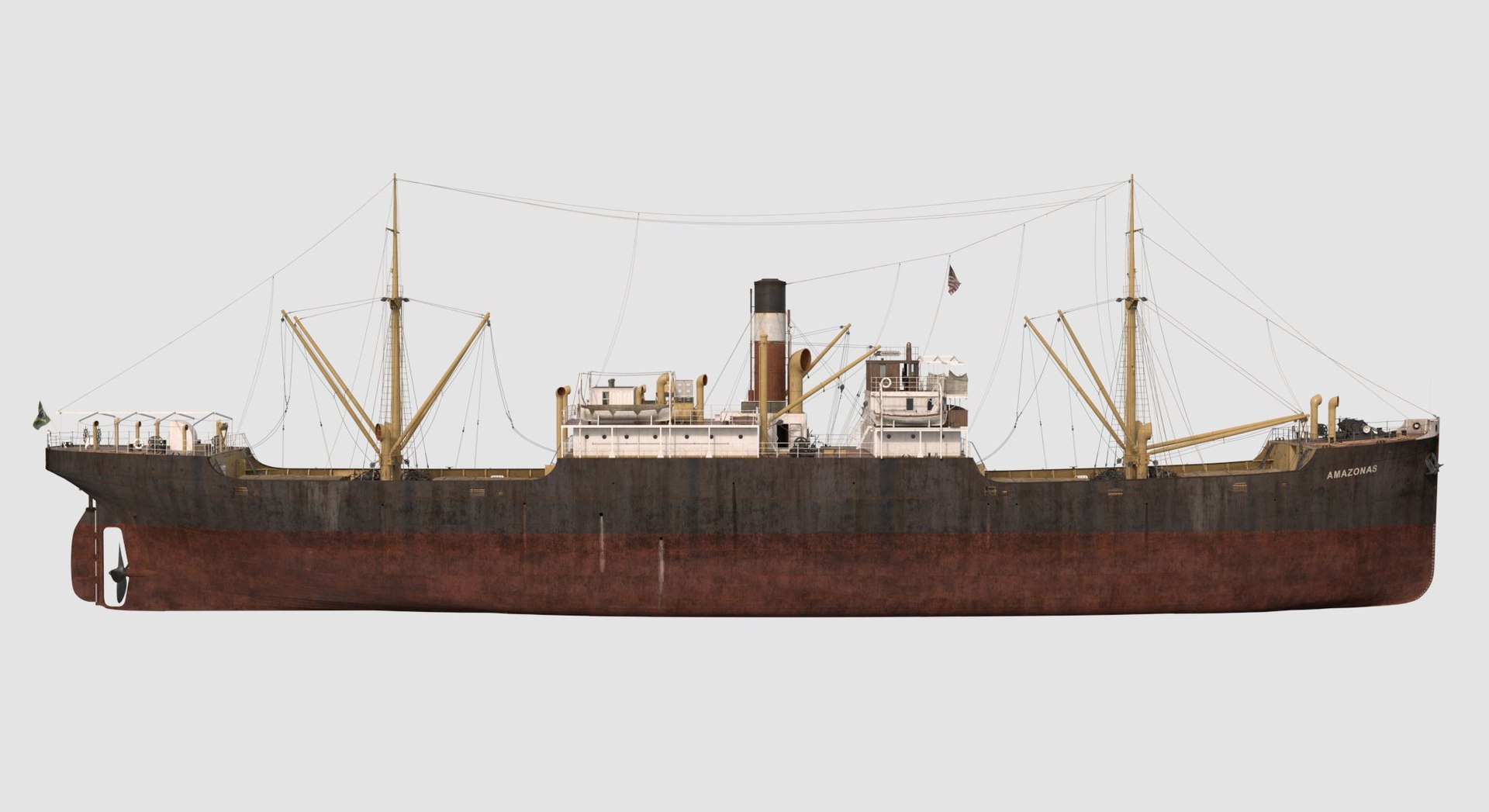 Cargo Steamer 3D Model - TurboSquid 2113107