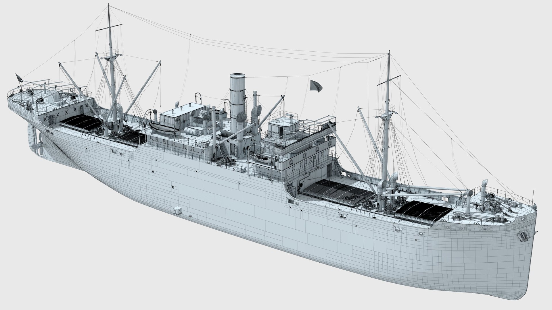 Cargo Steamer 3D Model - TurboSquid 2113107
