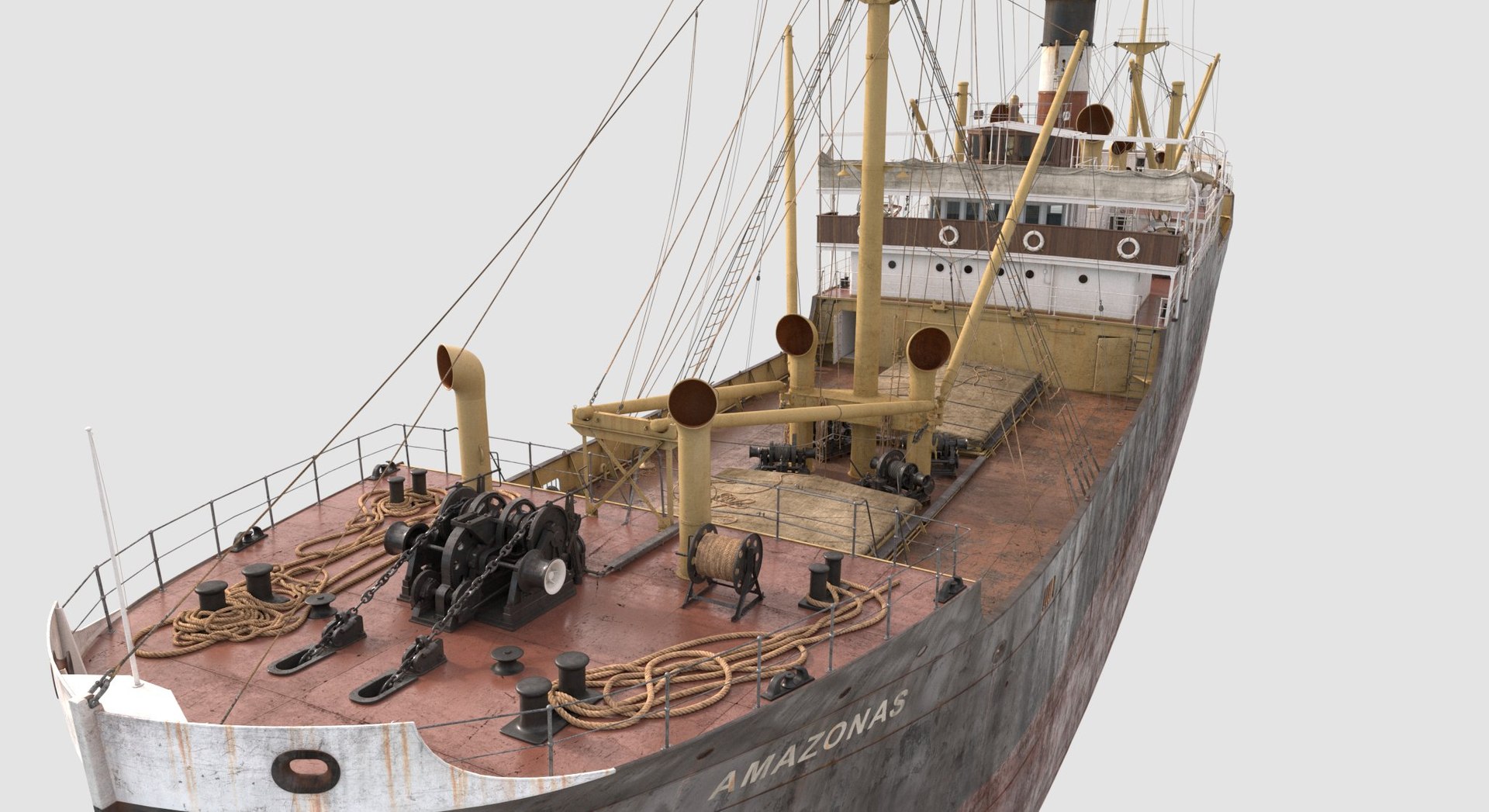Cargo Steamer 3D Model - TurboSquid 2113107