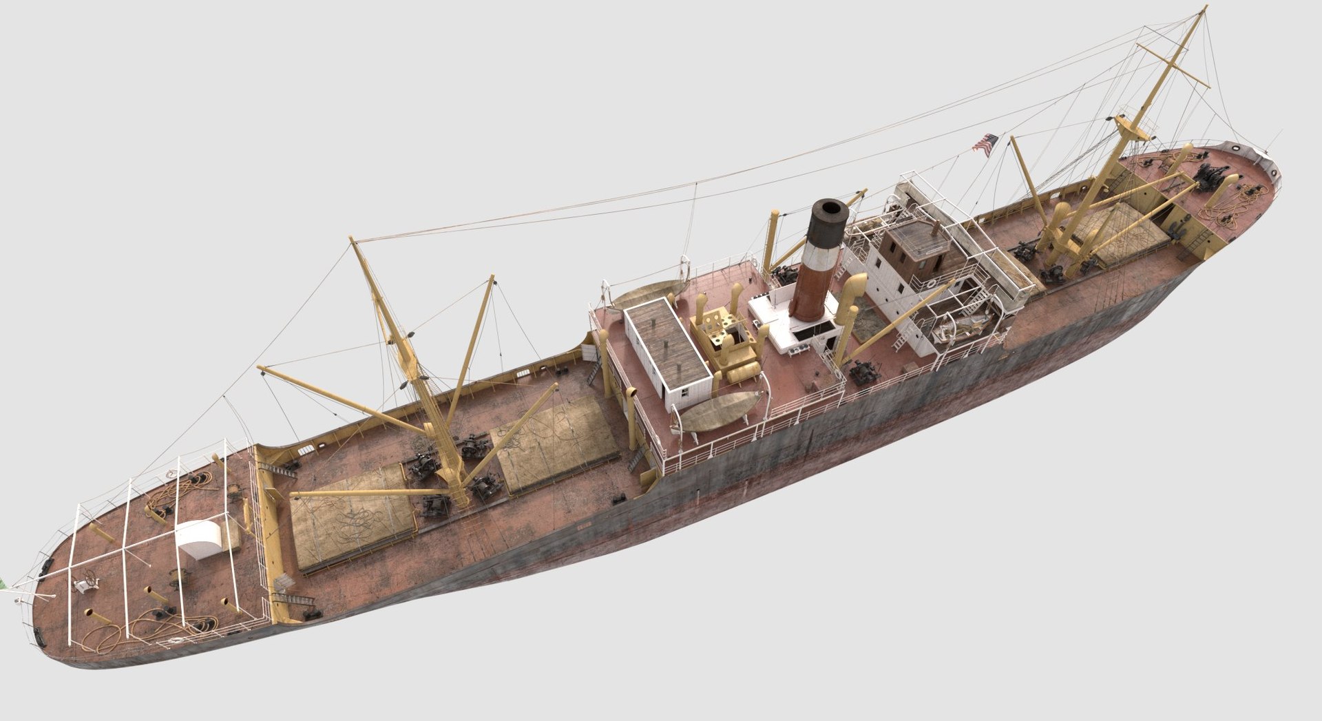 Cargo Steamer 3D Model - TurboSquid 2113107