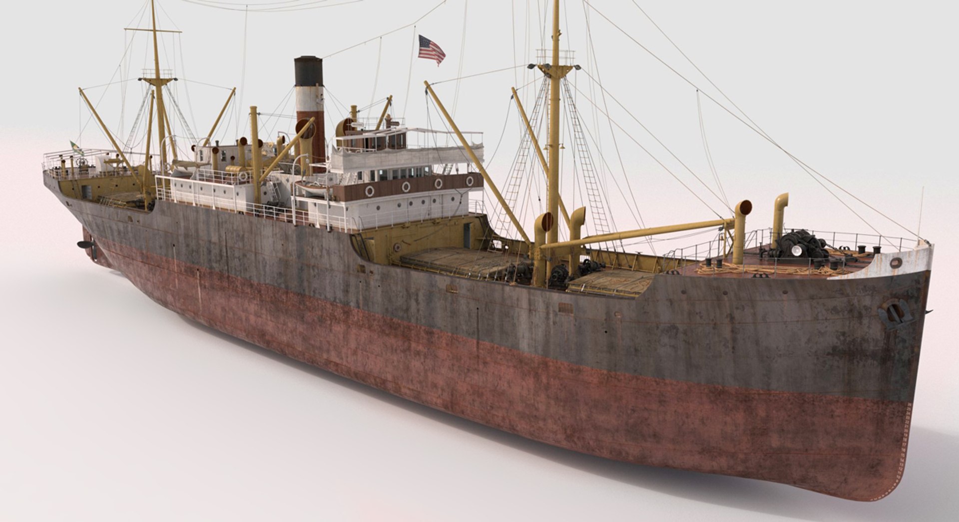 Cargo Steamer 3D model - TurboSquid 2113107