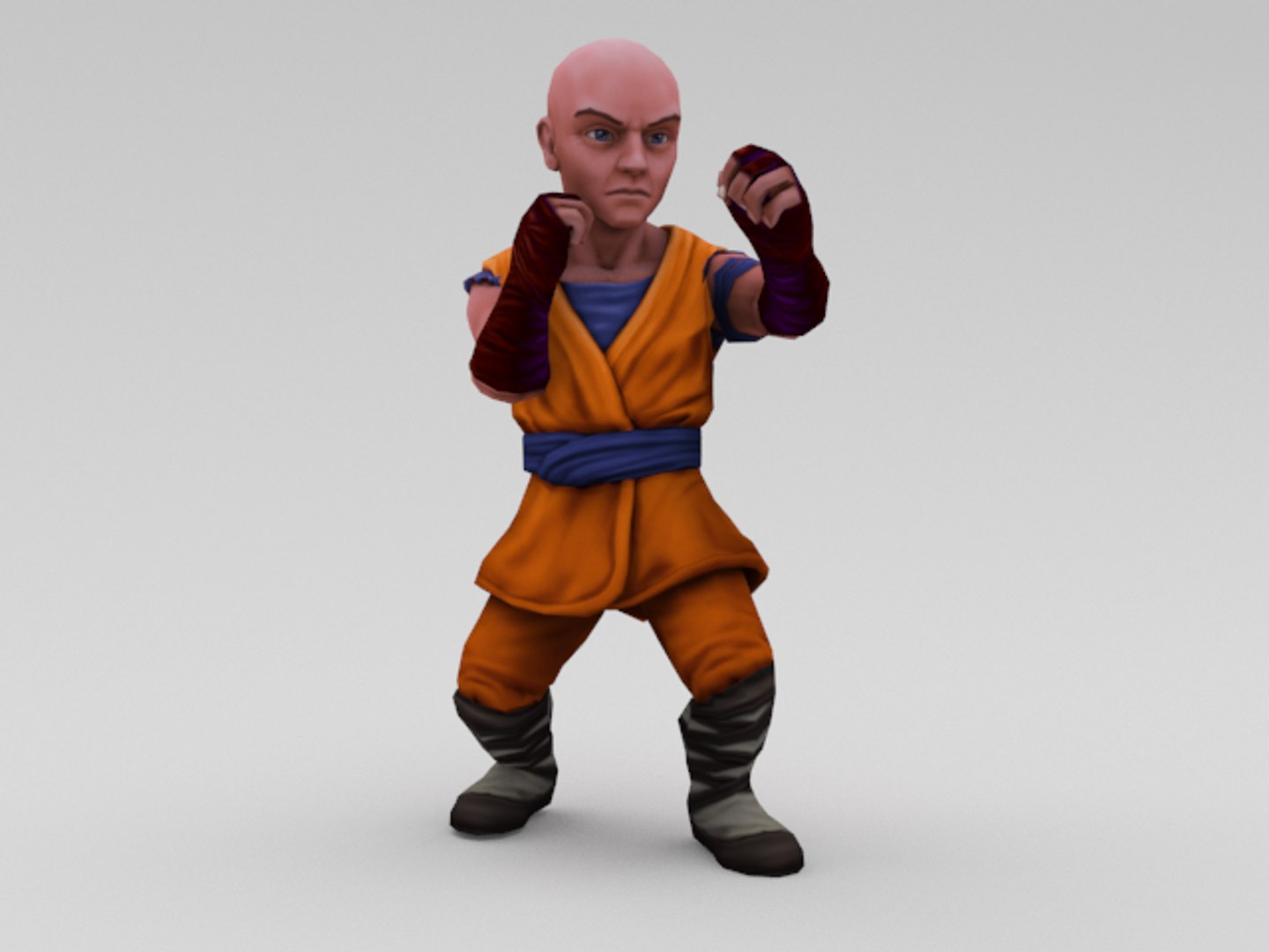 3D Monk Fighter Model - TurboSquid 1343107