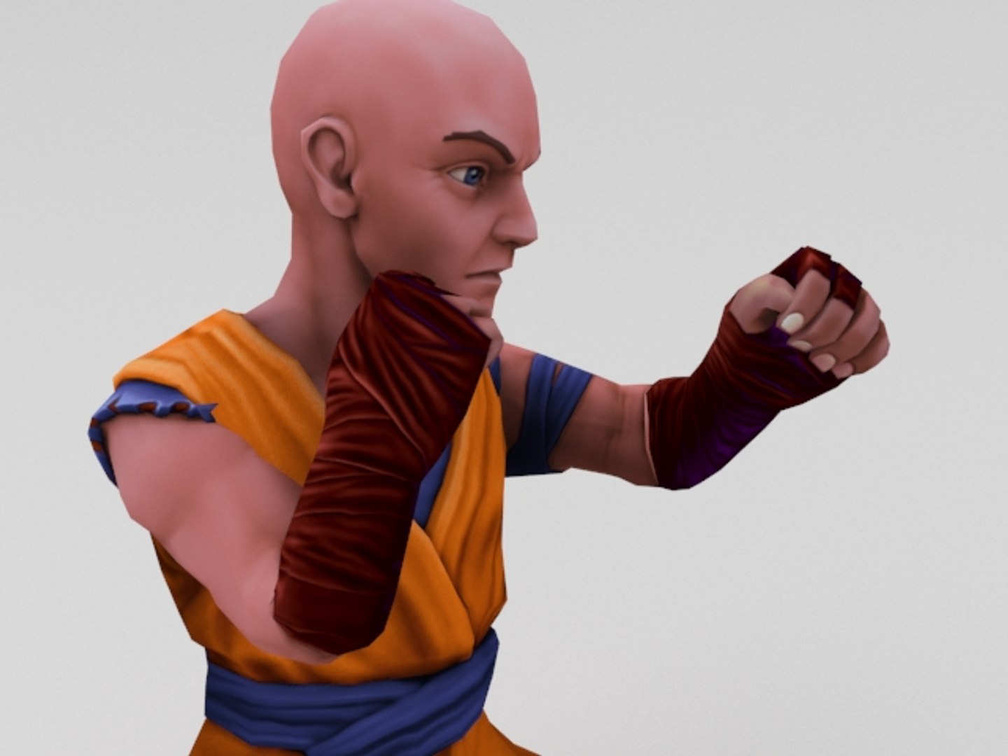 3D Monk Fighter Model - TurboSquid 1343107