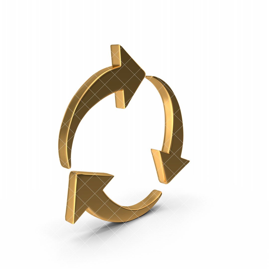 Recycle Symbol Gold Model - TurboSquid 2309687