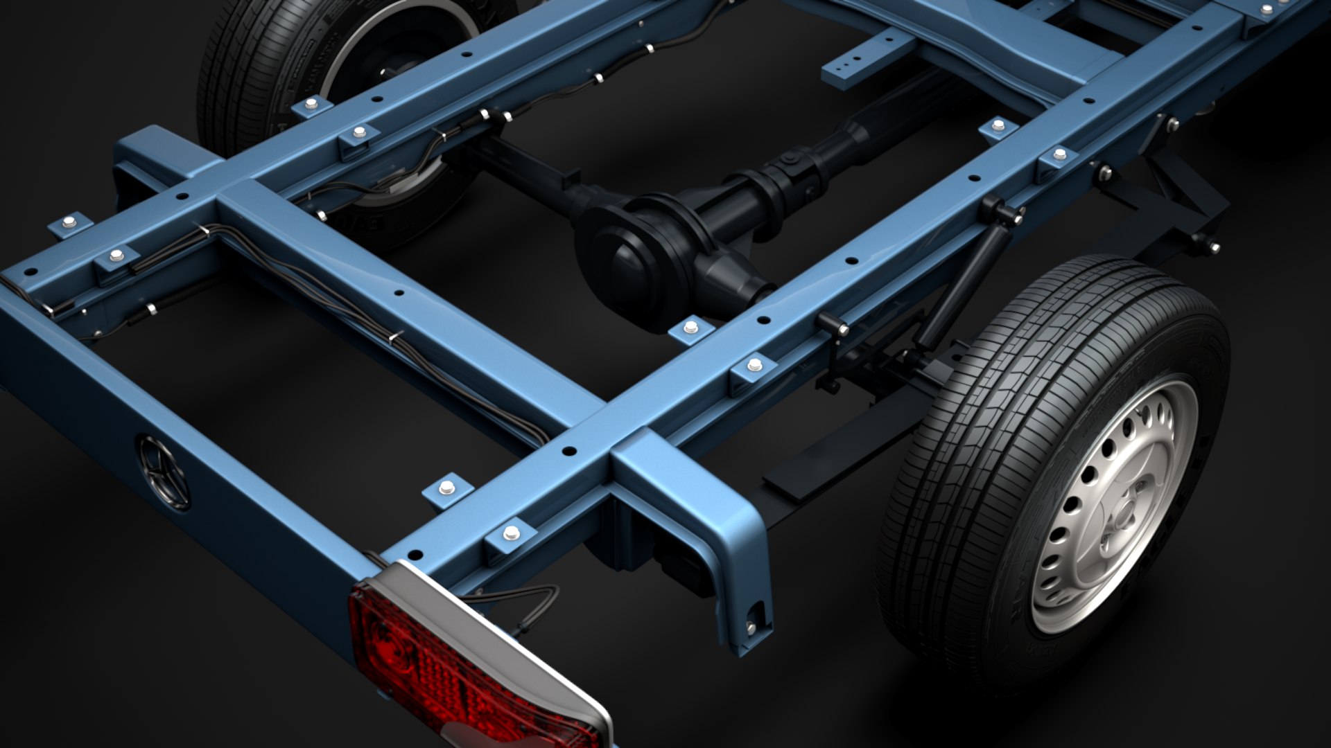 Mercedes sprinter chassis single 3D model - TurboSquid 1454437