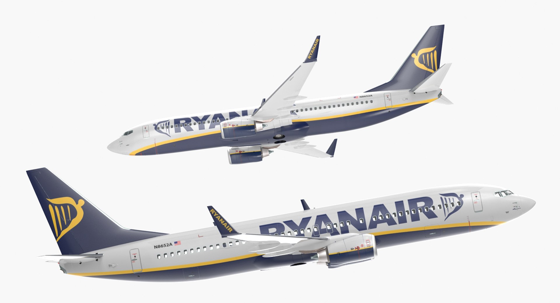 3D model boeing 737-800 ryanair - TurboSquid 1159028