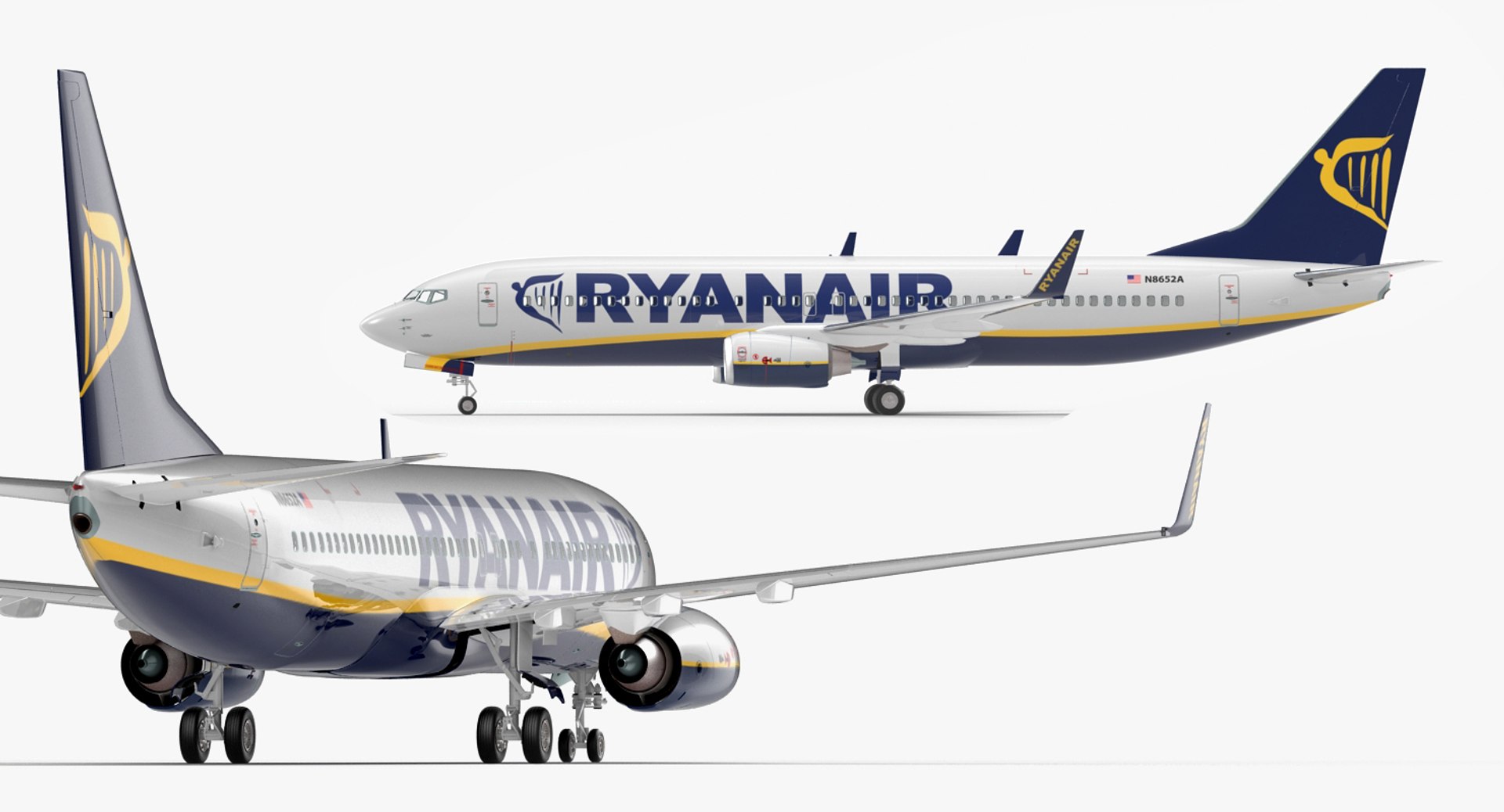 3D model boeing 737-800 ryanair - TurboSquid 1159028