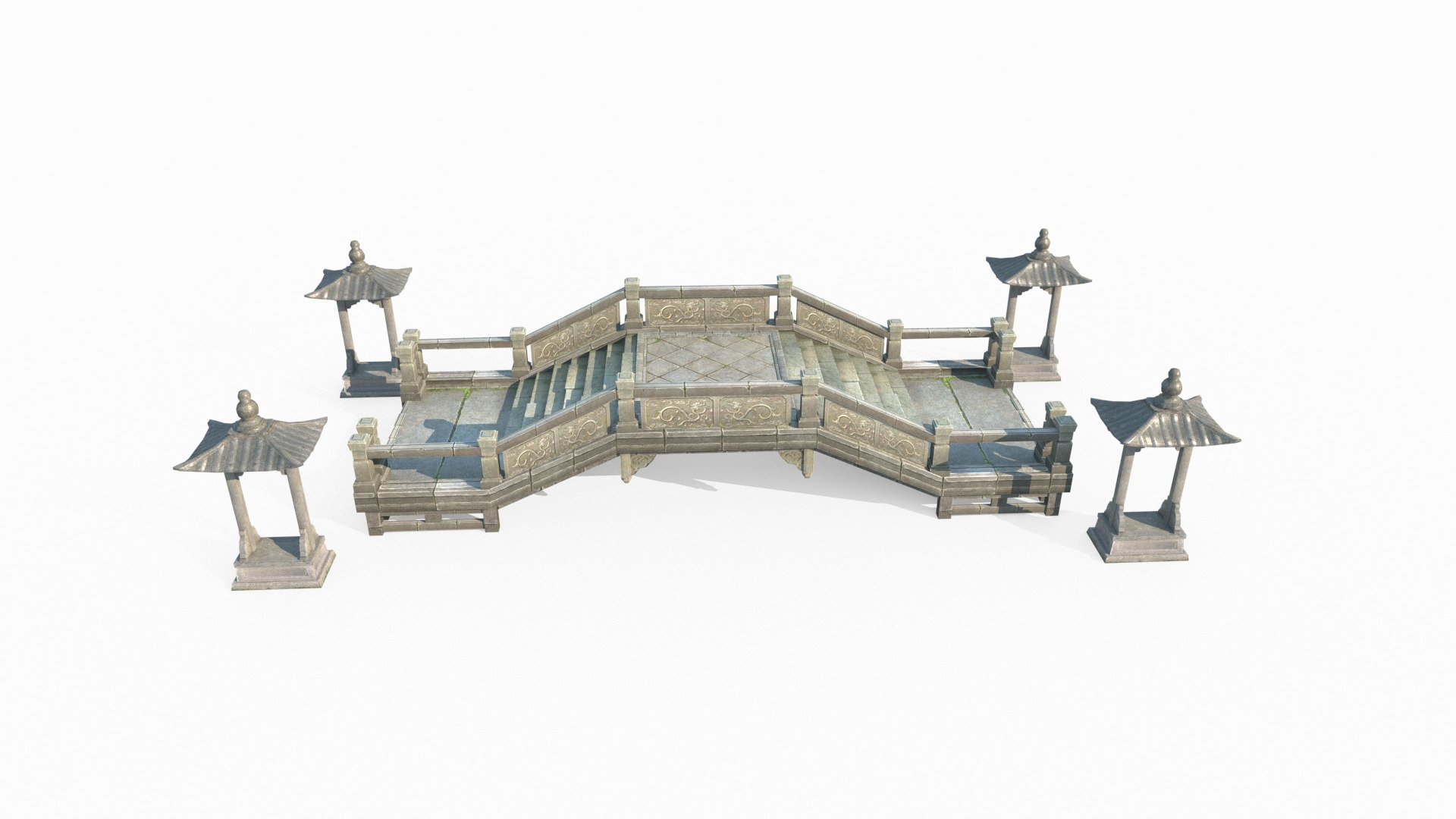 Ancient Asian Small Stone Bridge 3D Model - TurboSquid 2070194