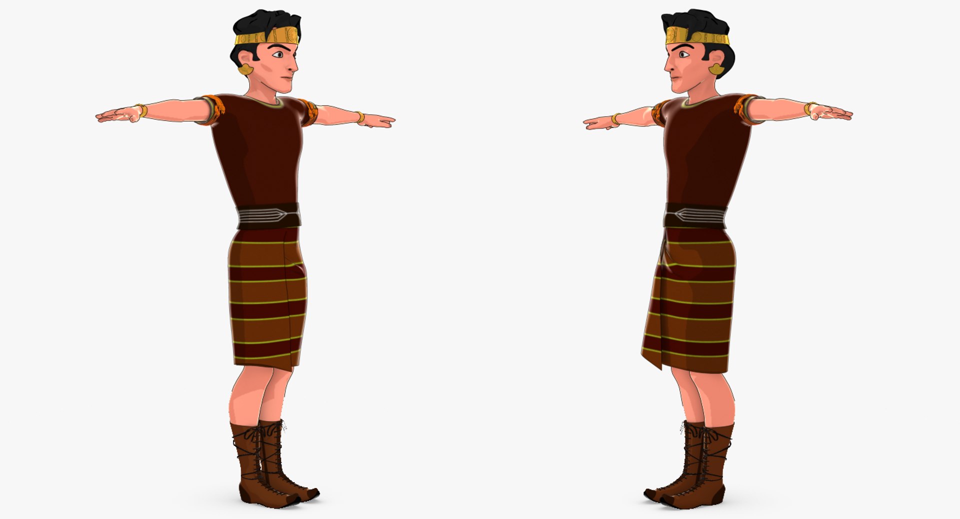 3d fantasy boy - rigged model