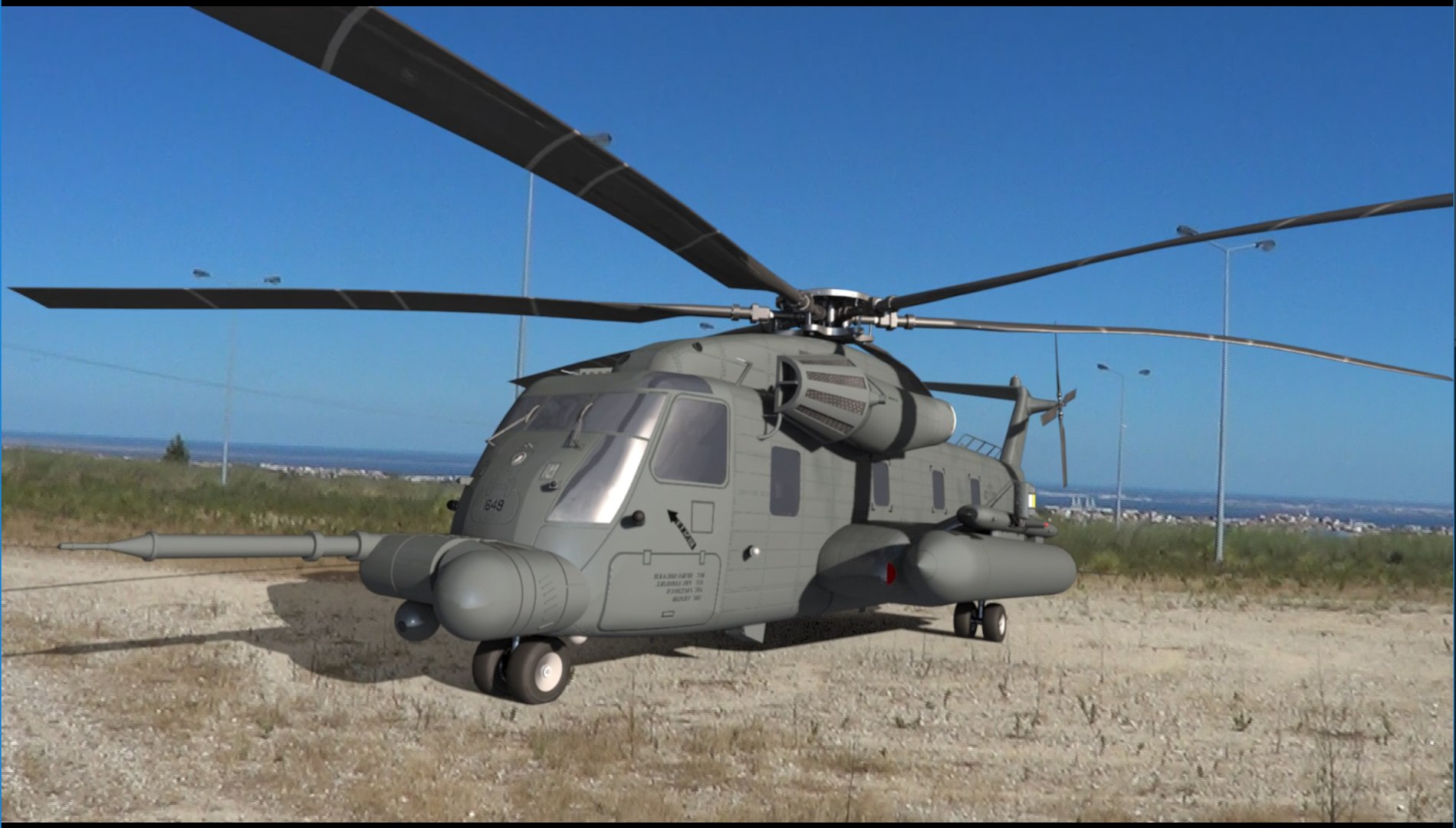 Sikorsky Mh-53 Pave Helicopter 3D Model - TurboSquid 1338468