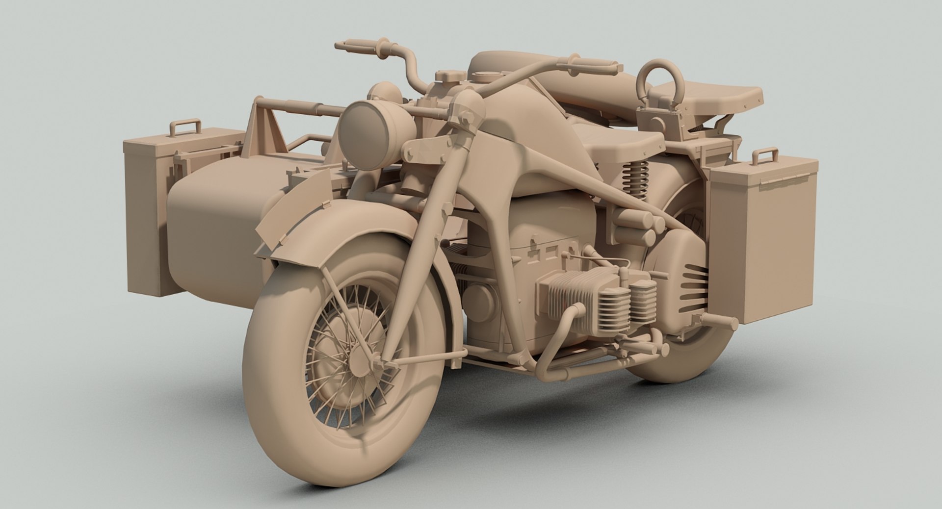 3d model ww2 german zundapp ks