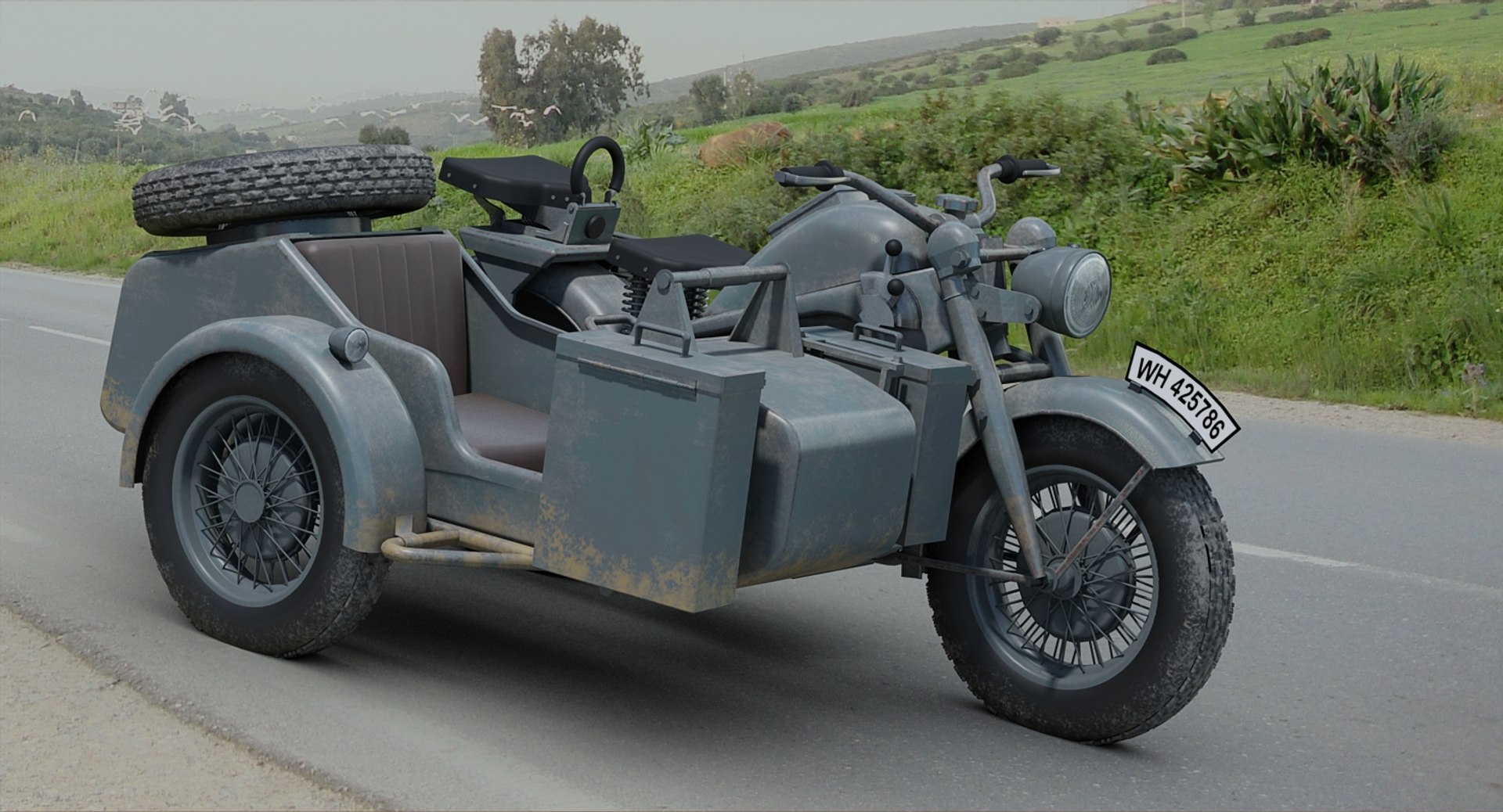 3d model ww2 german zundapp ks