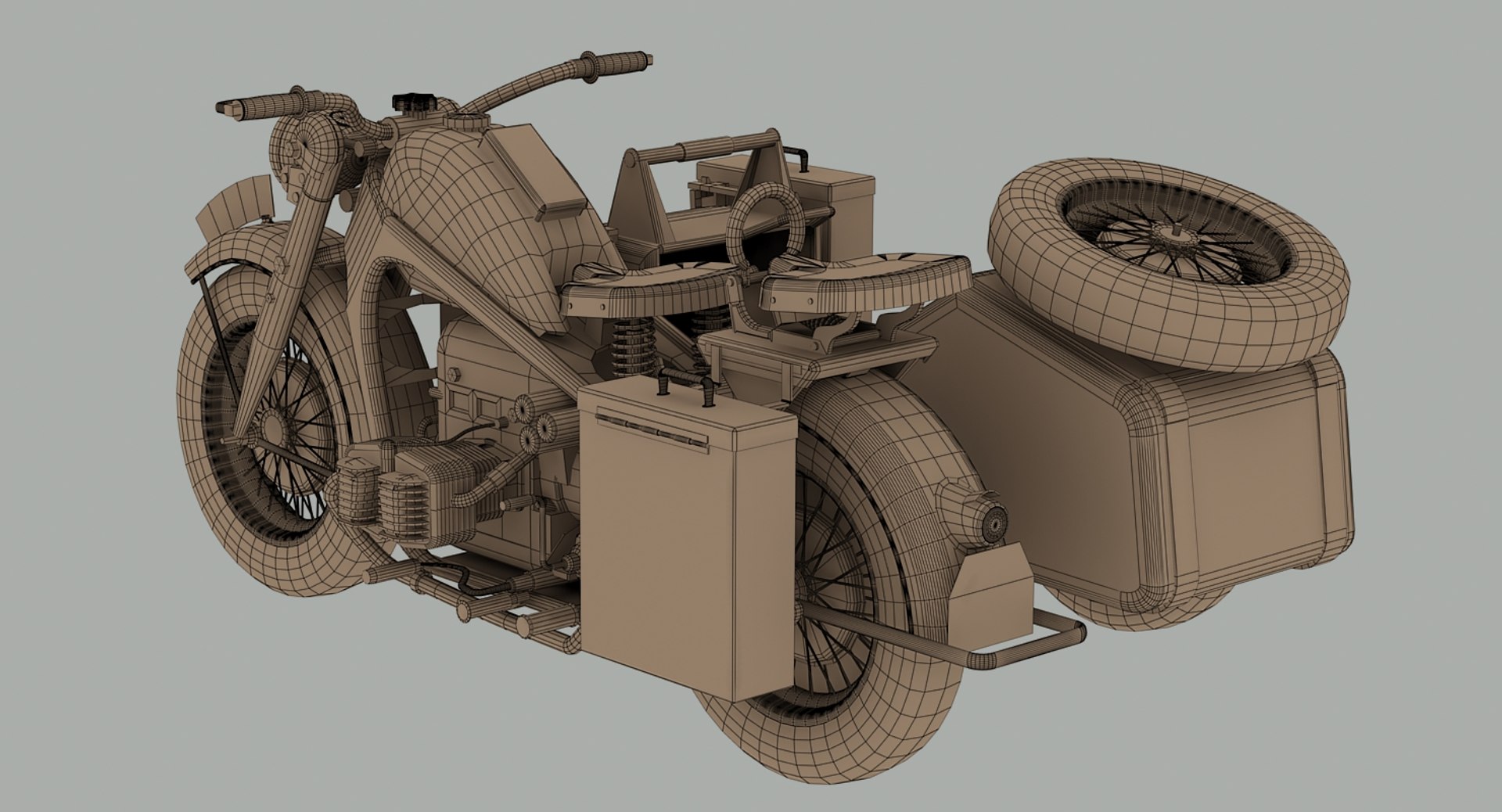 3d model ww2 german zundapp ks