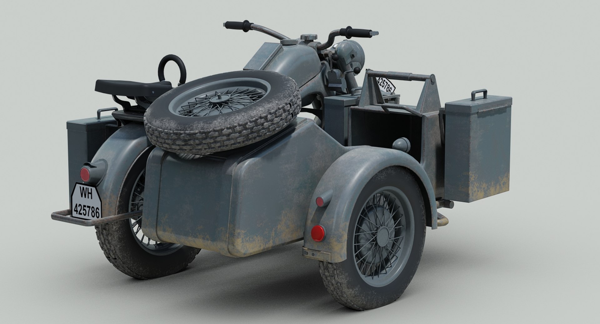 3d model ww2 german zundapp ks