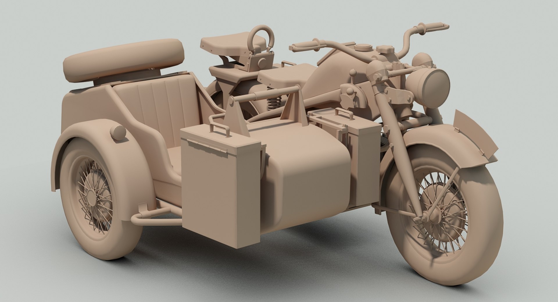 3d model ww2 german zundapp ks