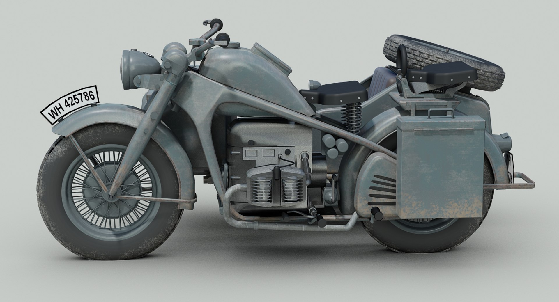 3d model ww2 german zundapp ks