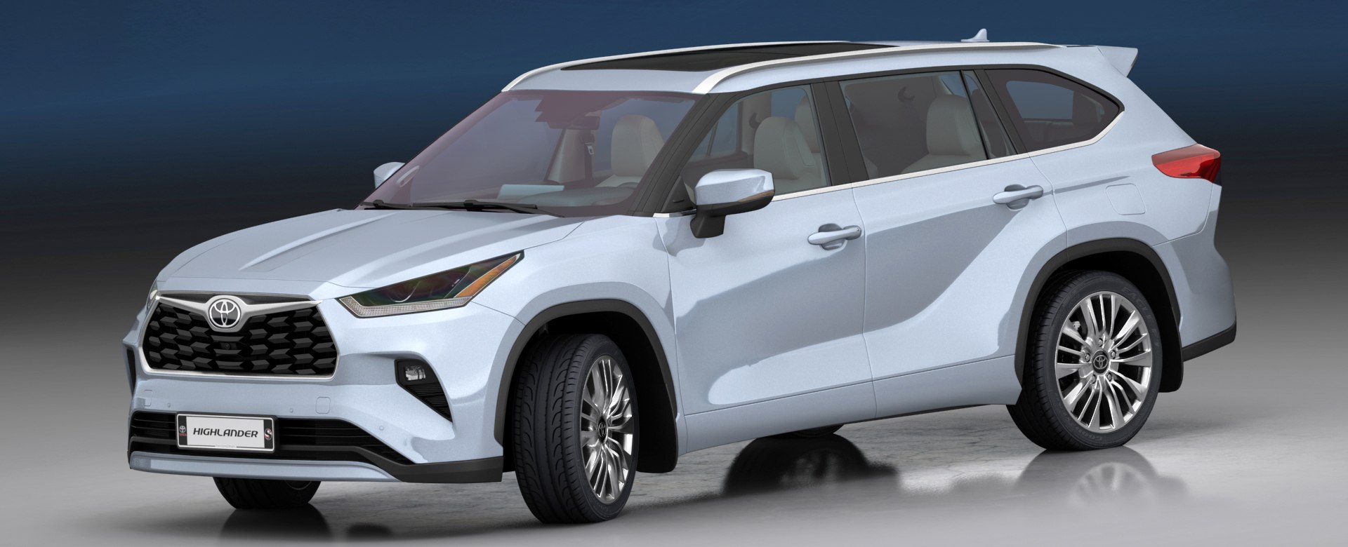 Realistic Toyota Highlander 2020 3D - TurboSquid 1456560