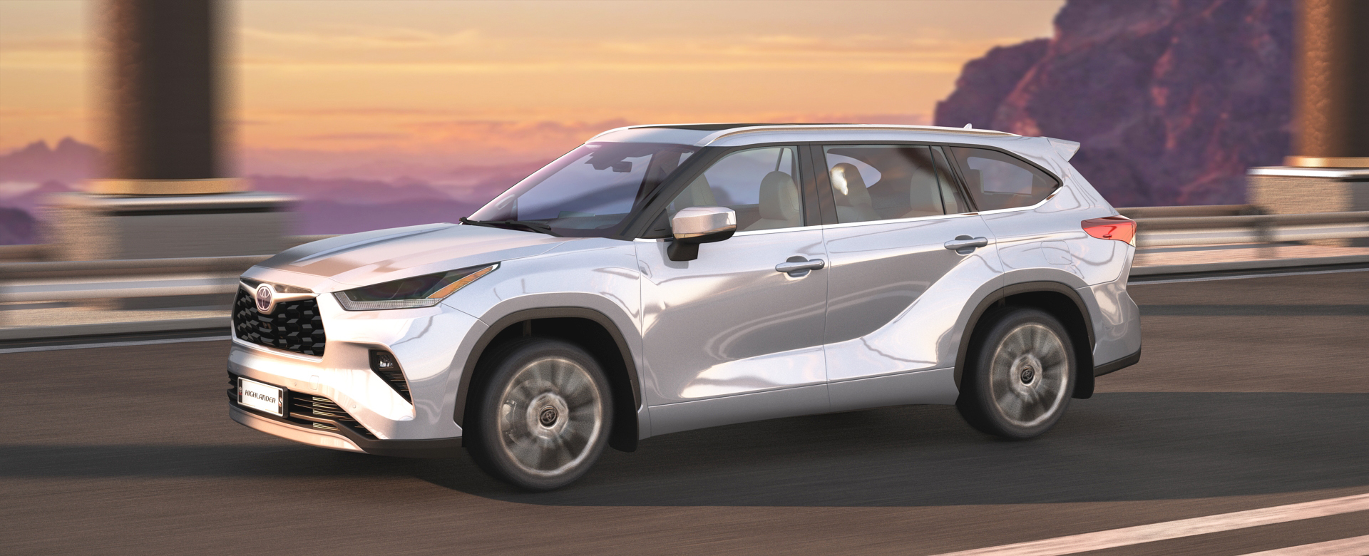 Realistic Toyota Highlander 2020 3D - TurboSquid 1456560