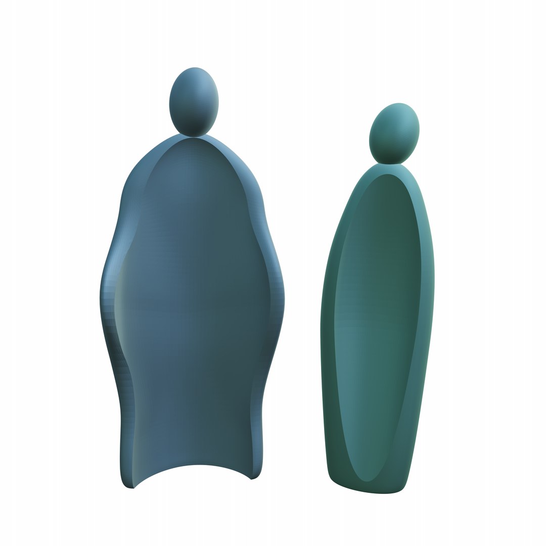 Couple Hugging Figure 2 3D Model - TurboSquid 2199603
