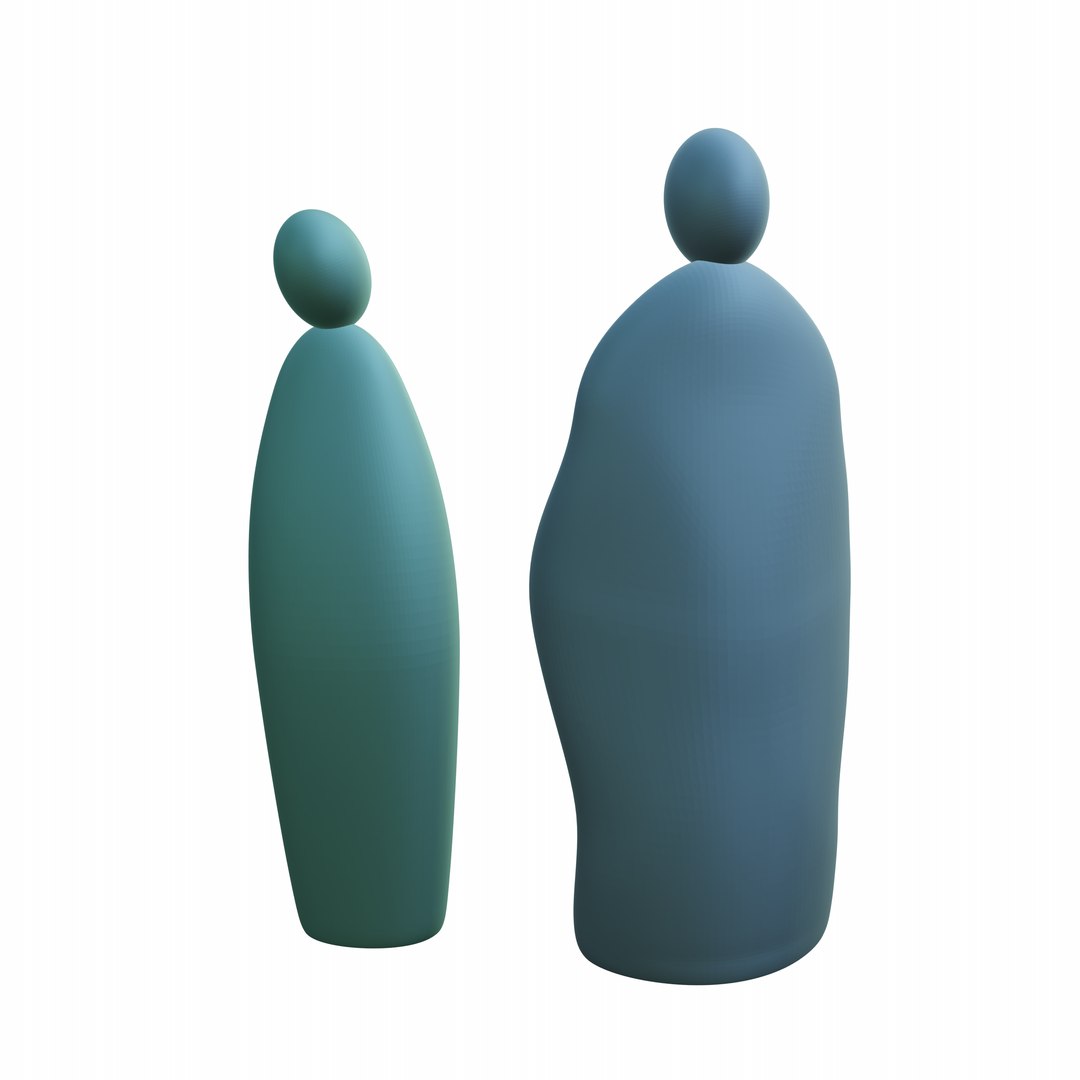 Couple Hugging Figure 2 3D Model - TurboSquid 2199603